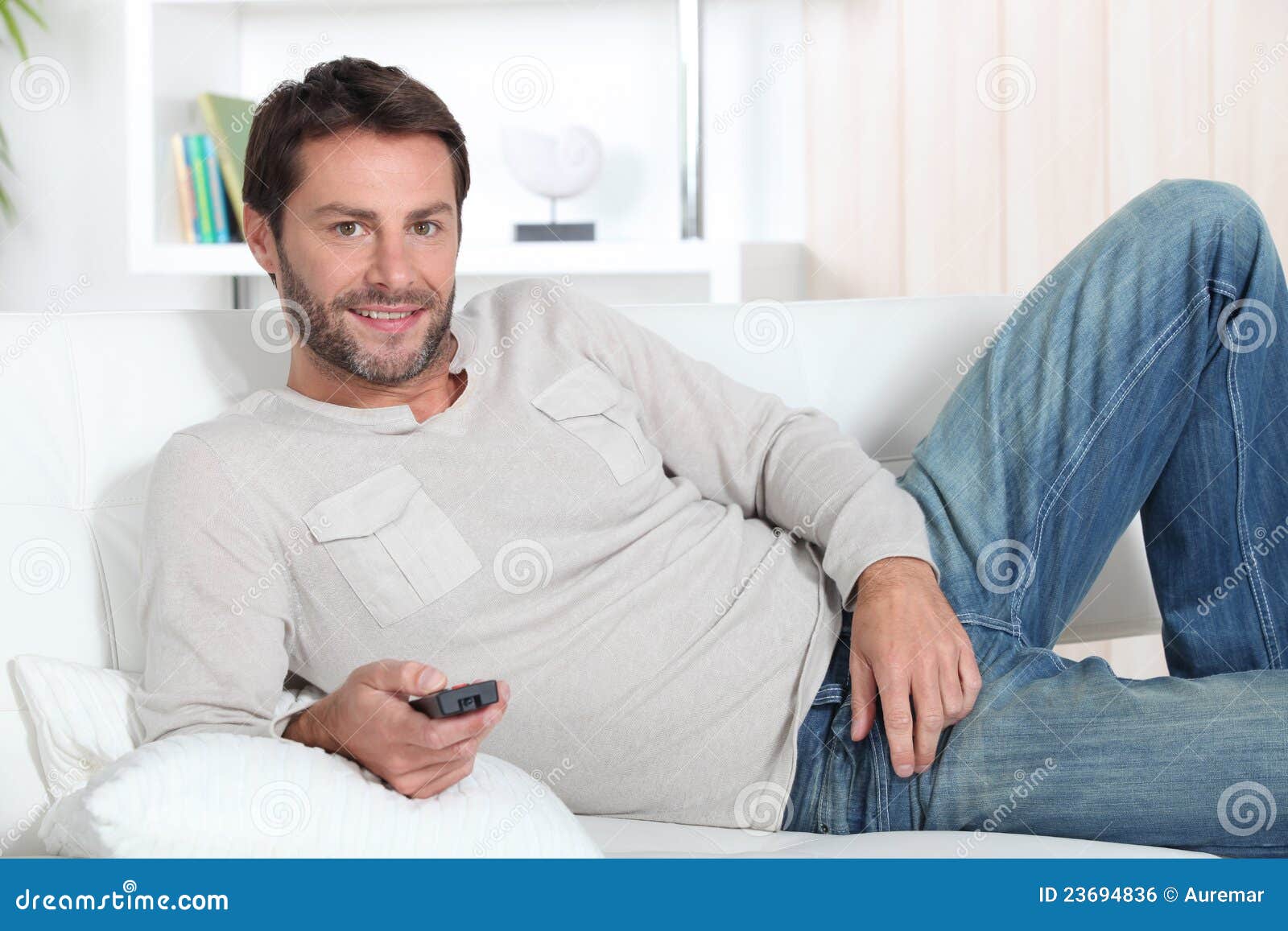 Man with remote control stock photo. Image of landscape - 23694836