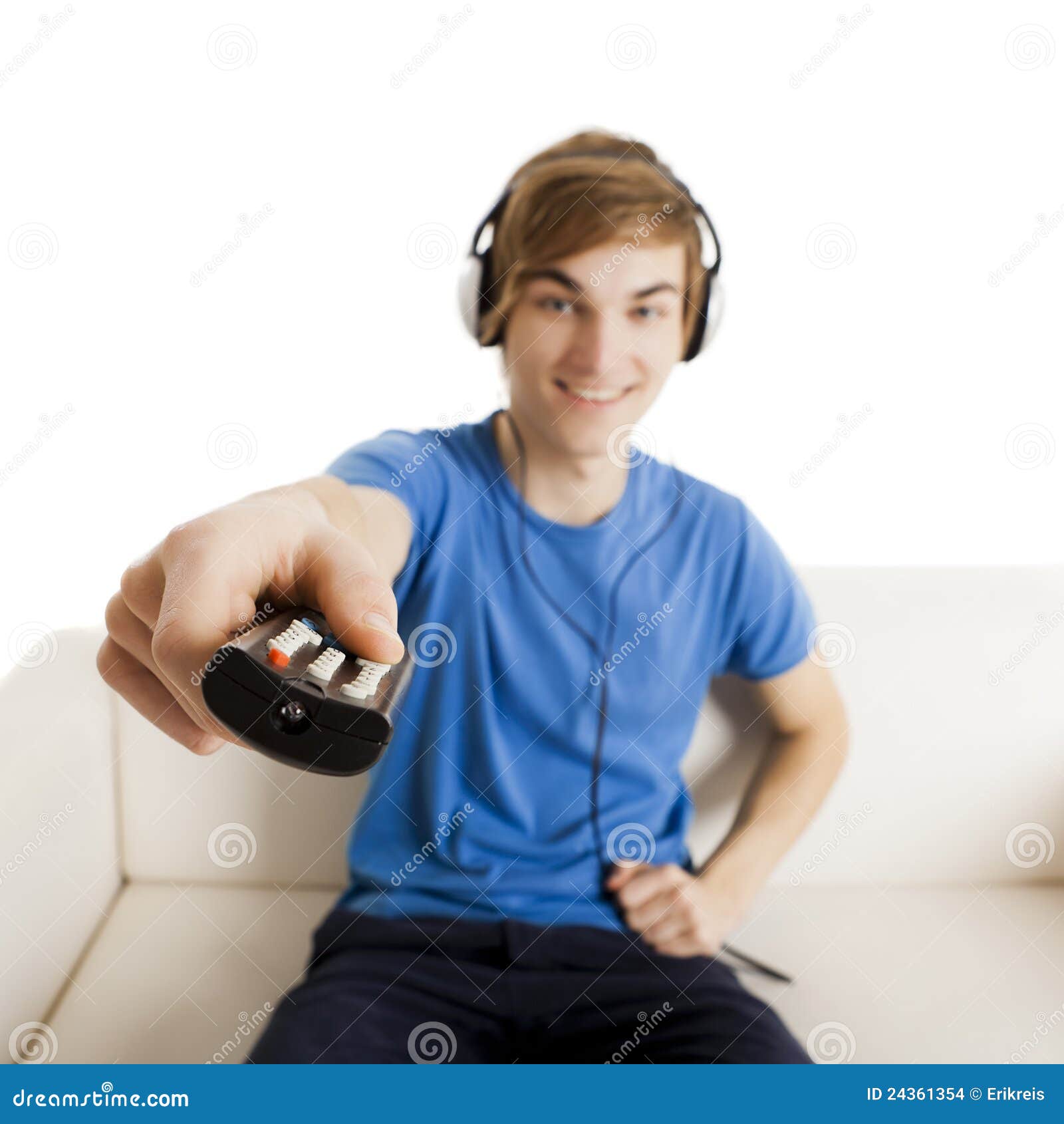 Man with a remote control stock photo. Image of control - 24361354