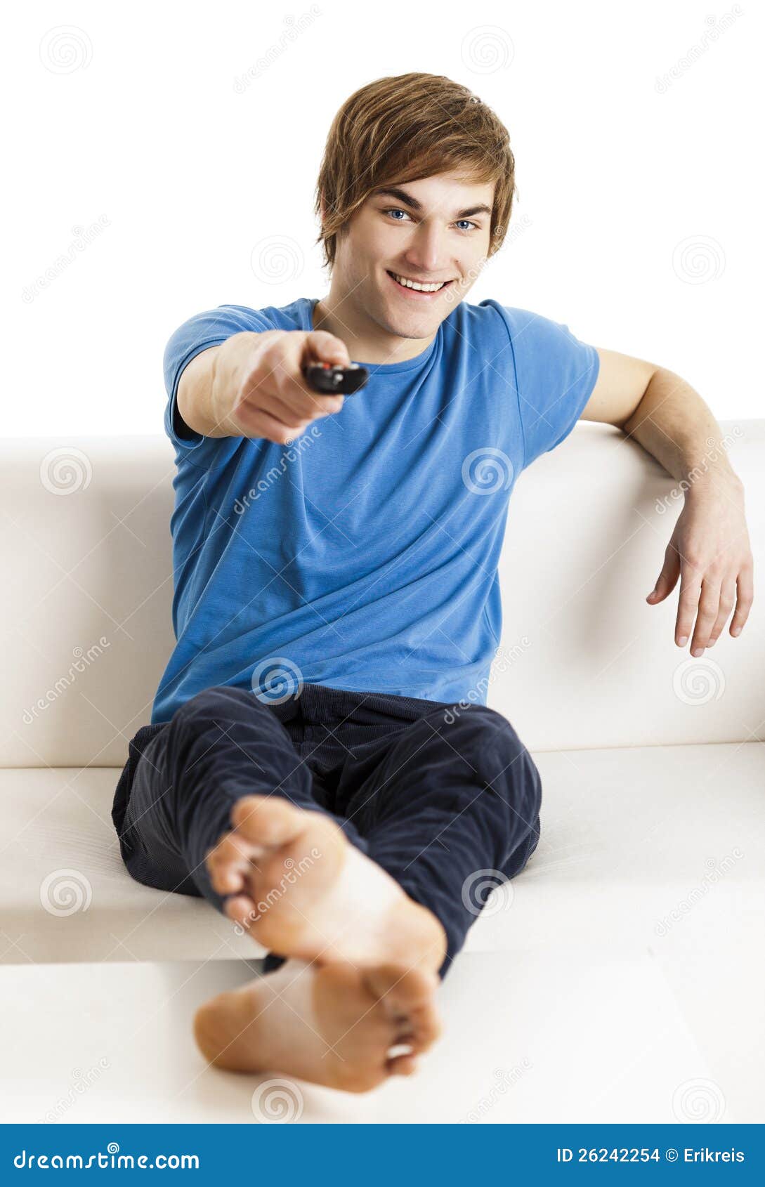 Man with a remote control stock photo. Image of control - 26242254