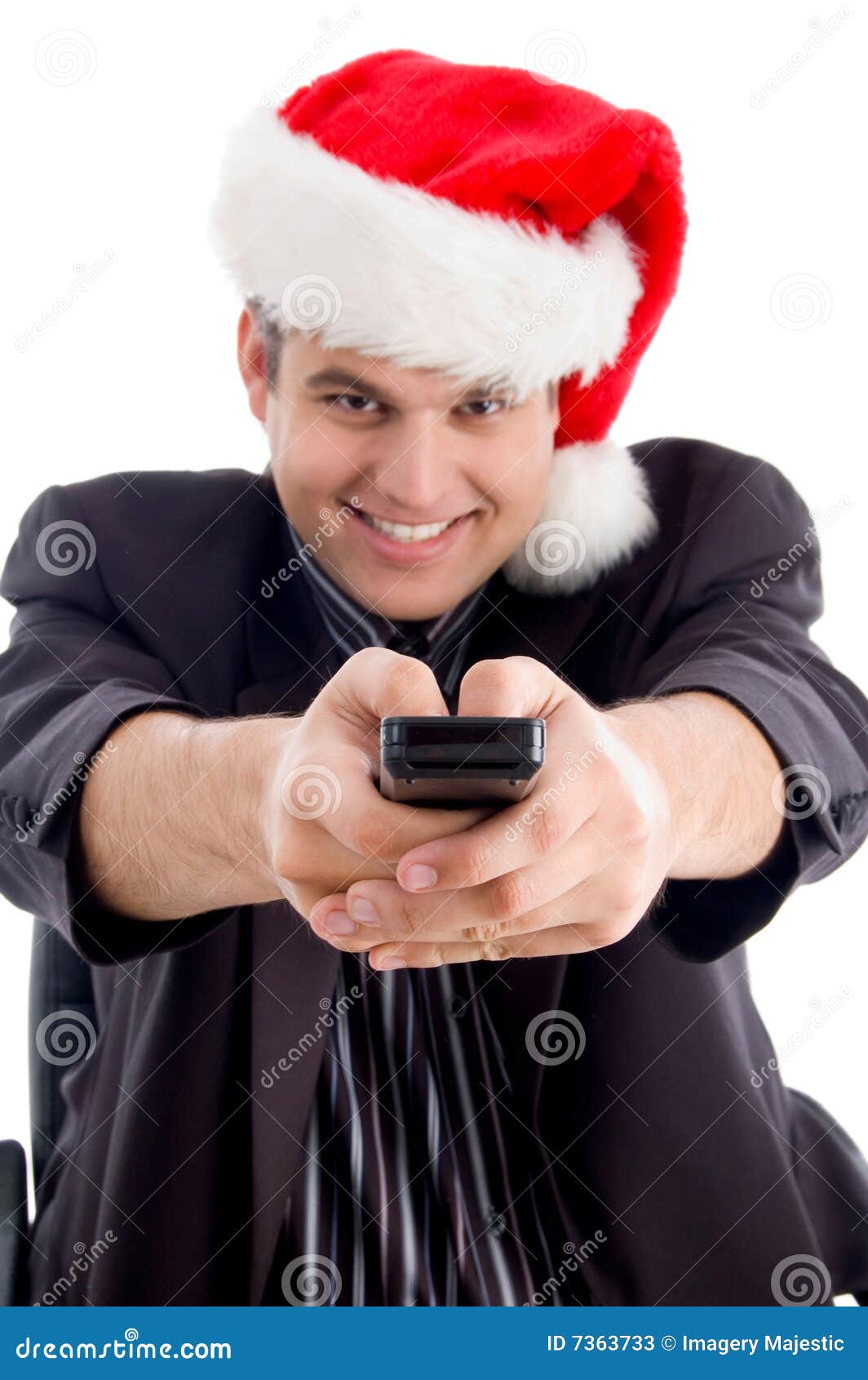 Man with remote control stock image. Image of entrepreneur - 7363733