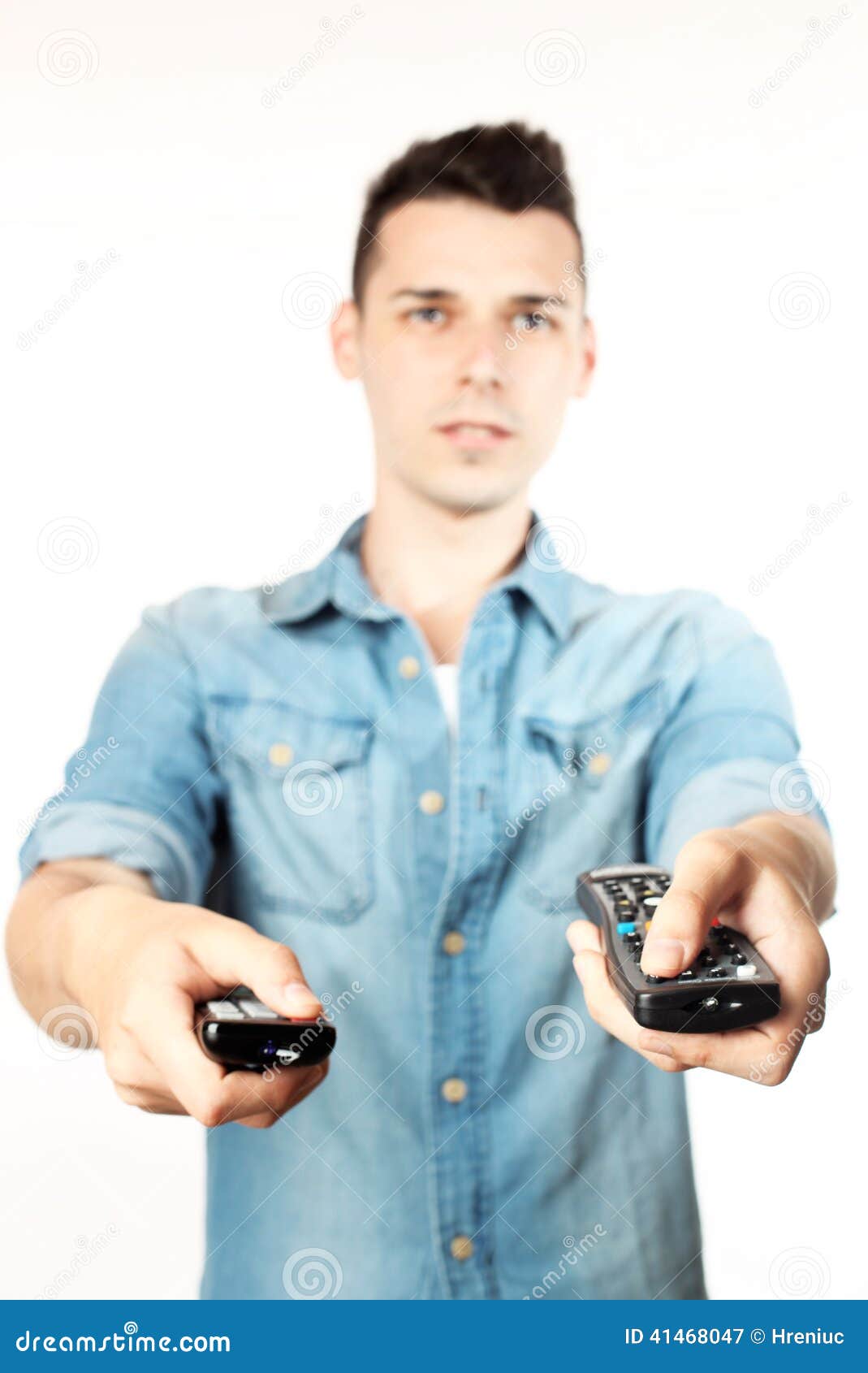 Man with a remote control stock image. Image of angry - 41468047