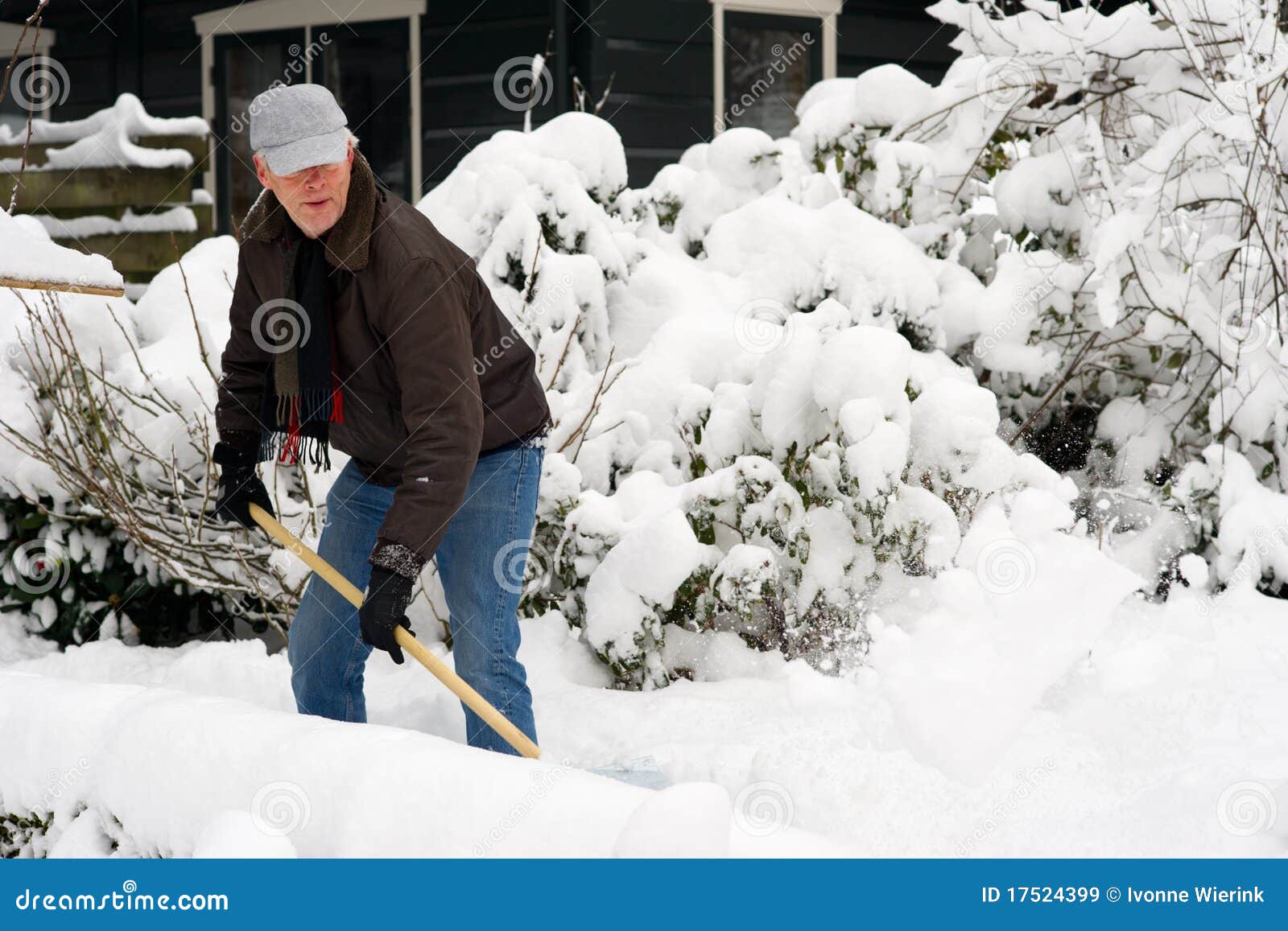 Man is removal snow stock image. Image of removal, outdoor - 17524399