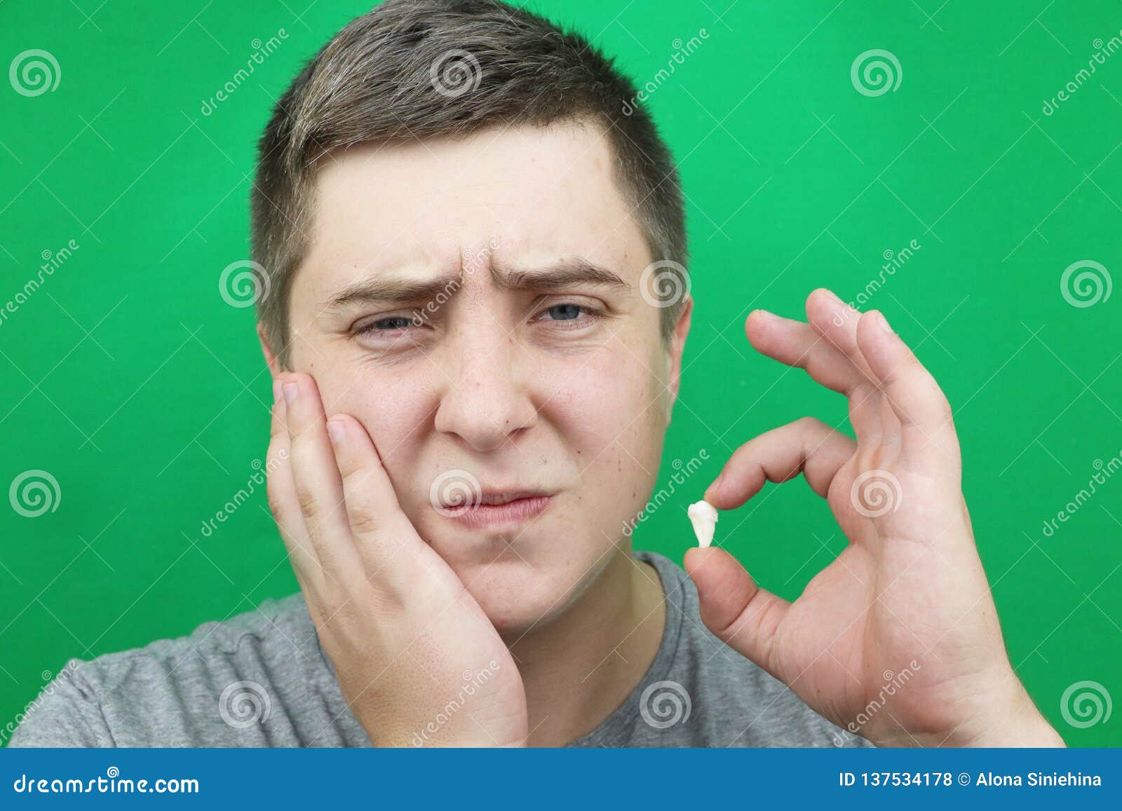 A Man after Removing a Wisdom Tooth. the Operation To Remove the Eighth ...