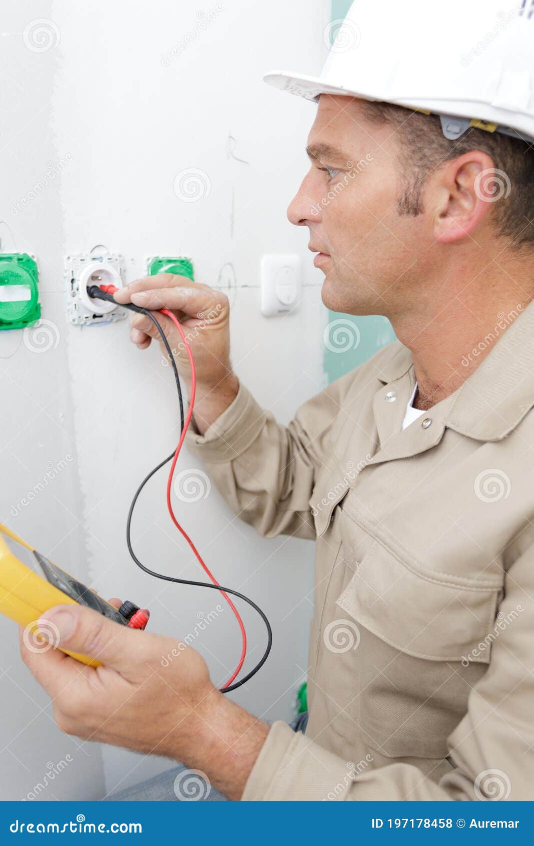 Man repairing socket stock photo. Image of control, industry - 197178458