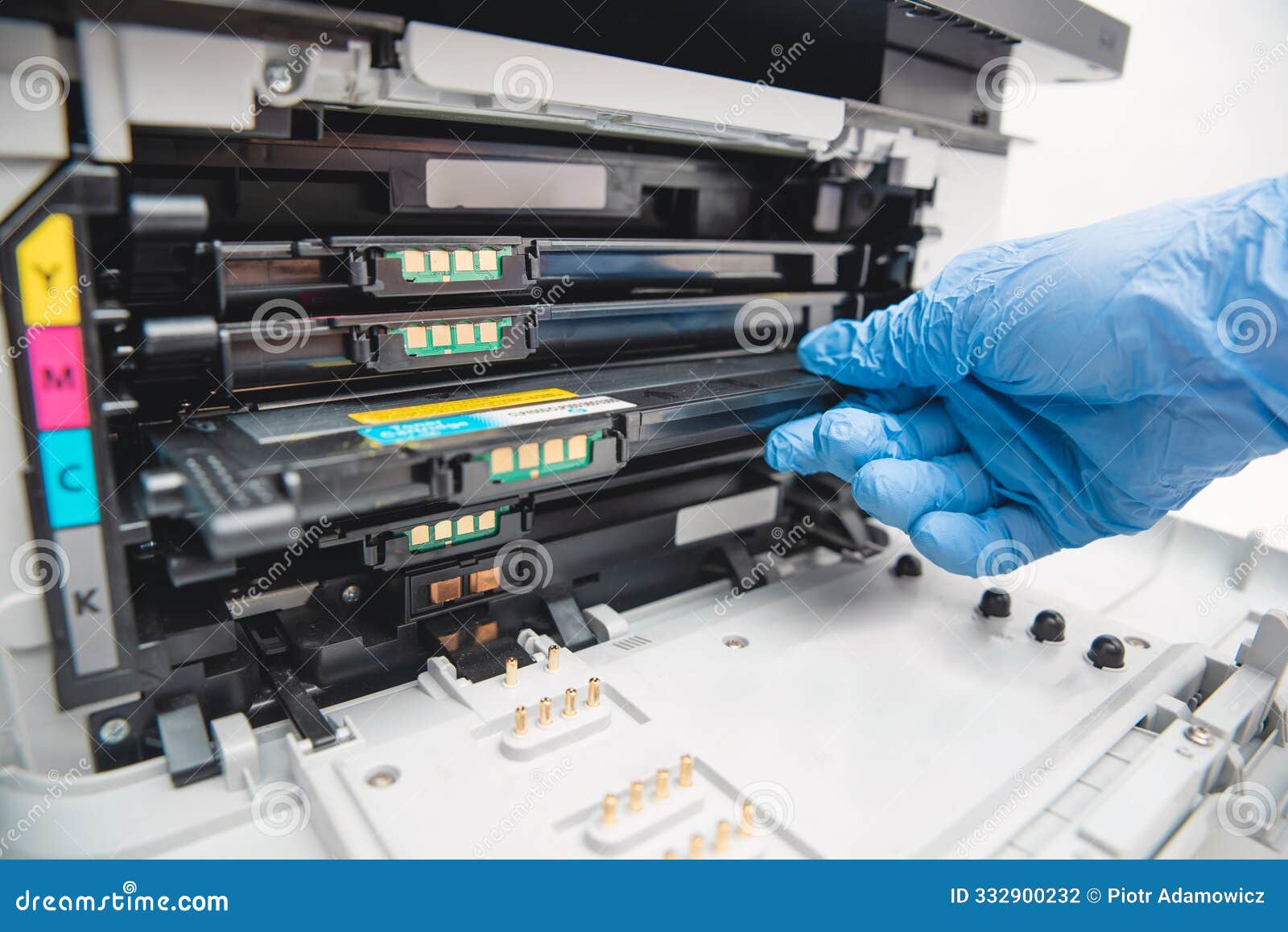 Man Replacing Cartridge in Printer at Office Stock Photo - Image of ...