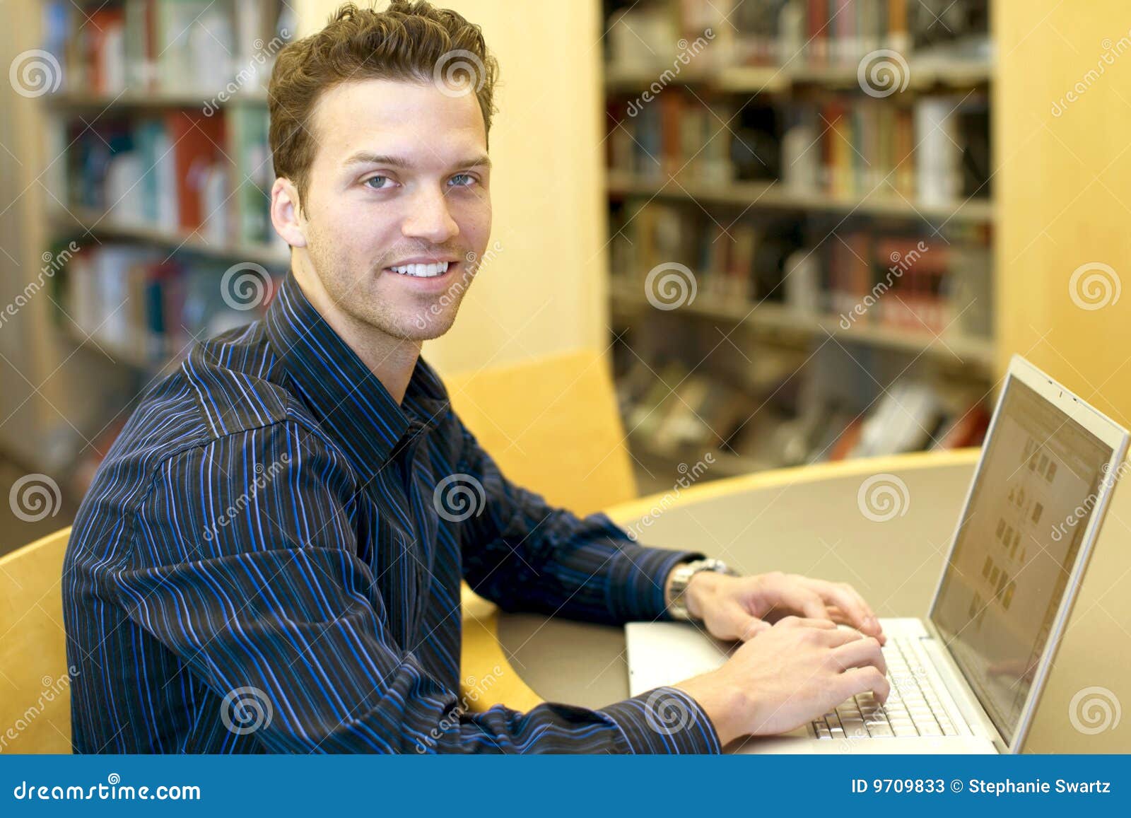 Man researching stock image. Image of adult, business - 9709833