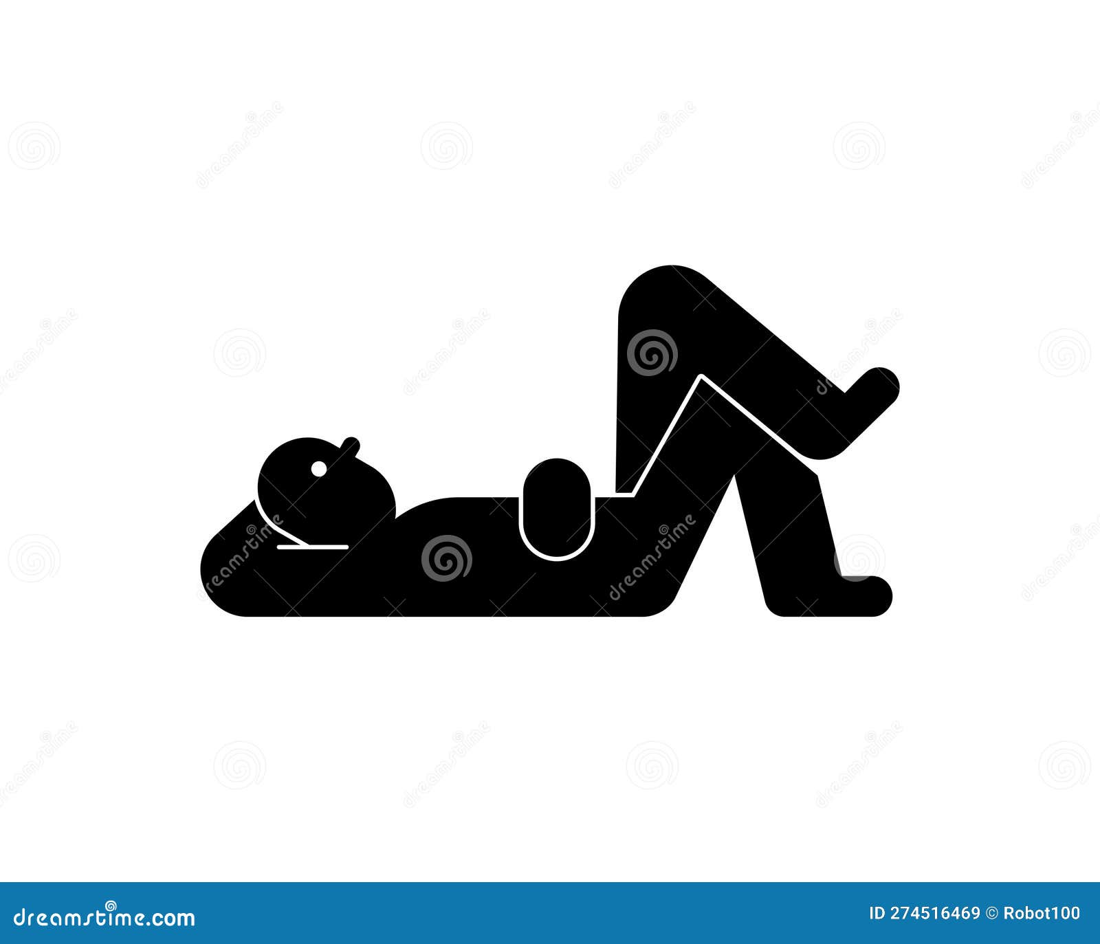 Man Rest Sign. Guy Lies Relax Stock Vector - Illustration of concept ...