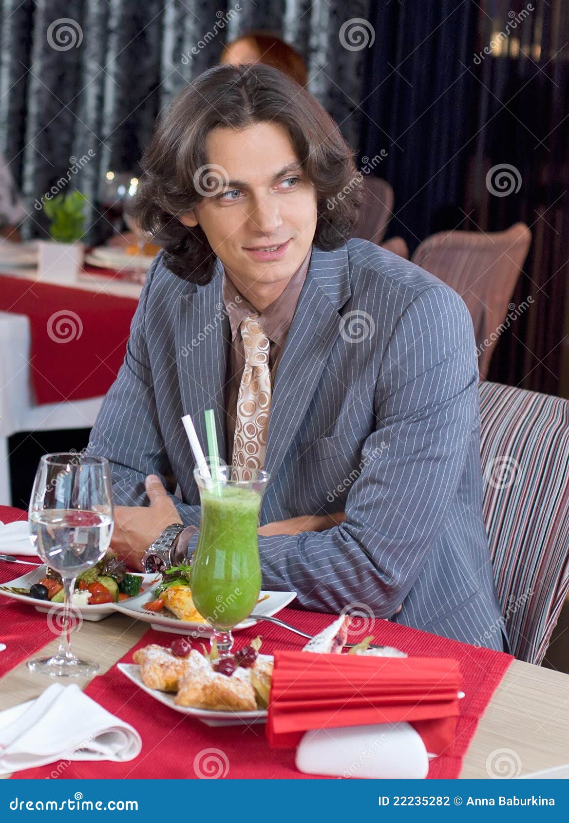 Man in restaurant stock photo. Image of caucasian, business - 22235282