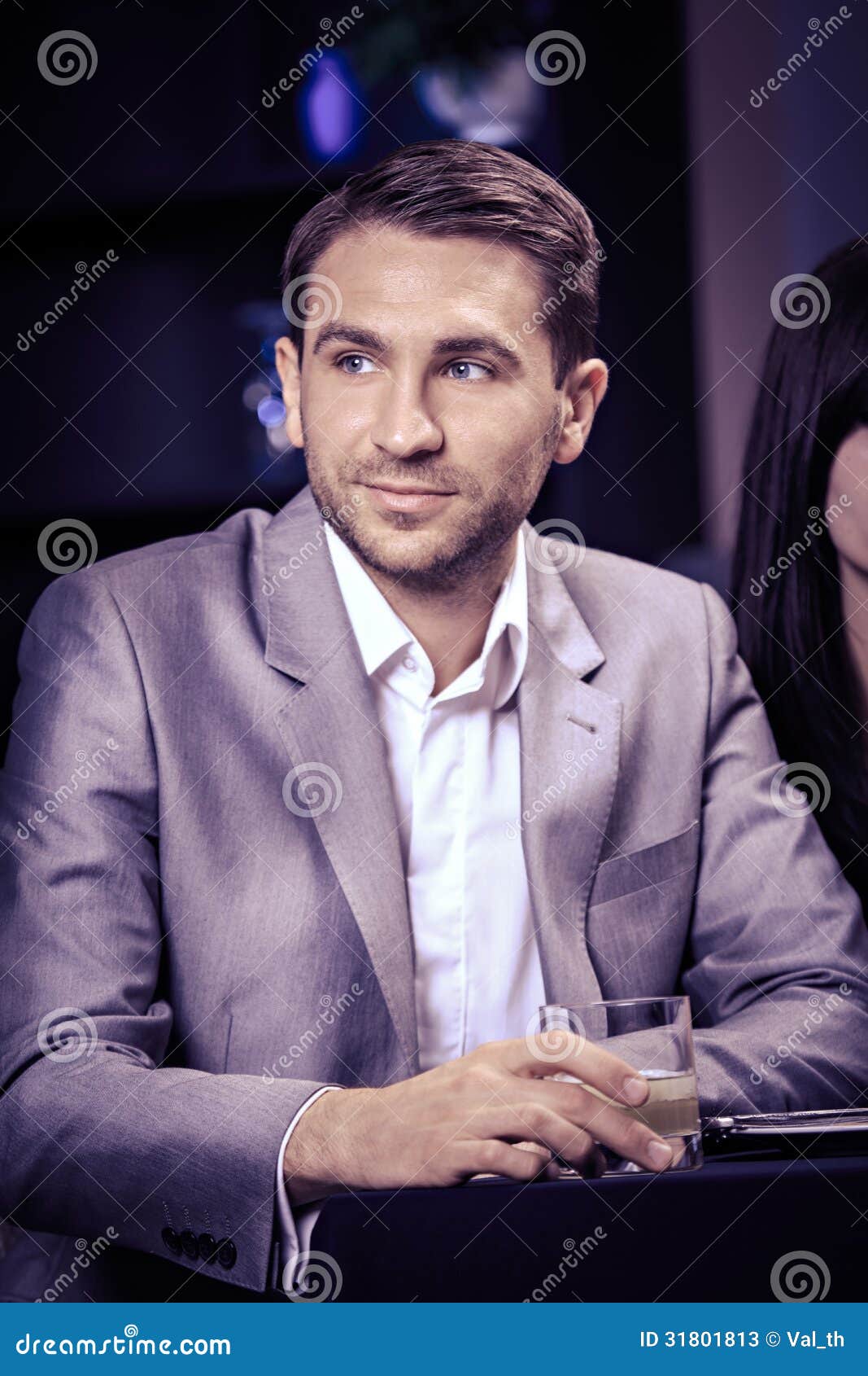 Man in a restaurant stock image. Image of clubbing, group - 31801813