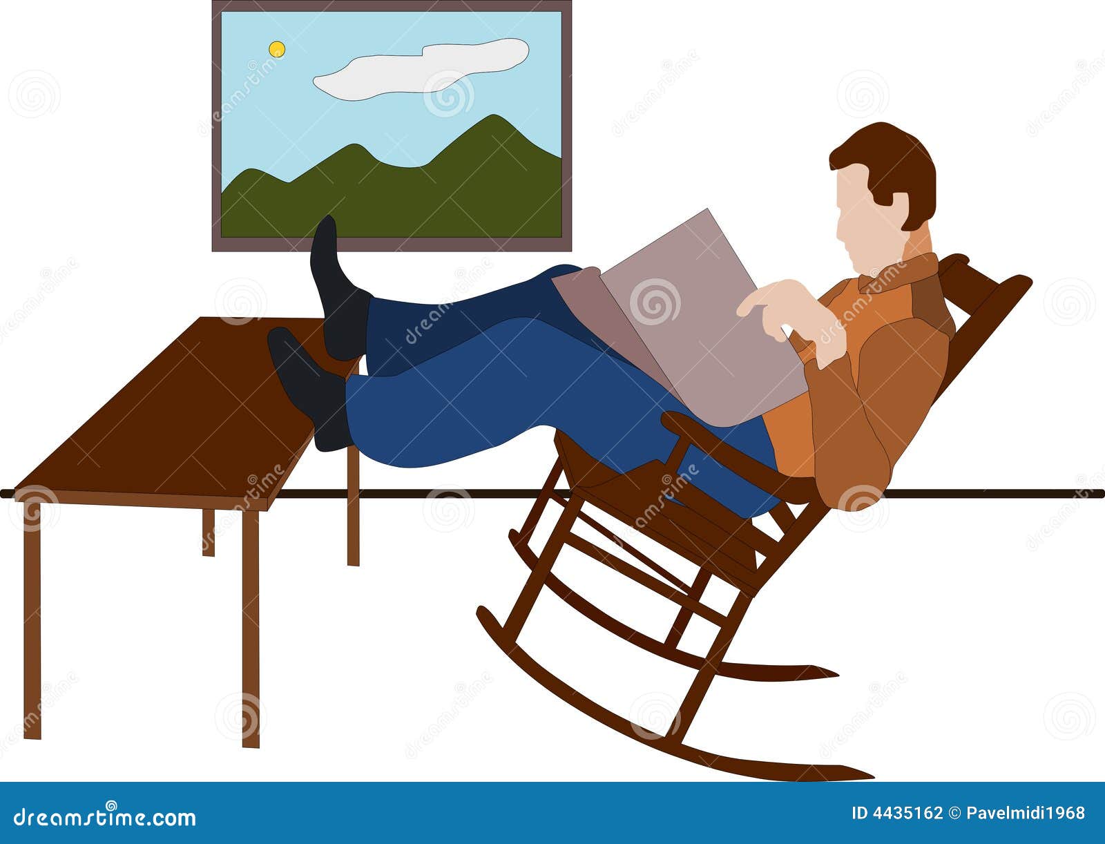 Man Restful Vector Illustration | CartoonDealer.com #4435162