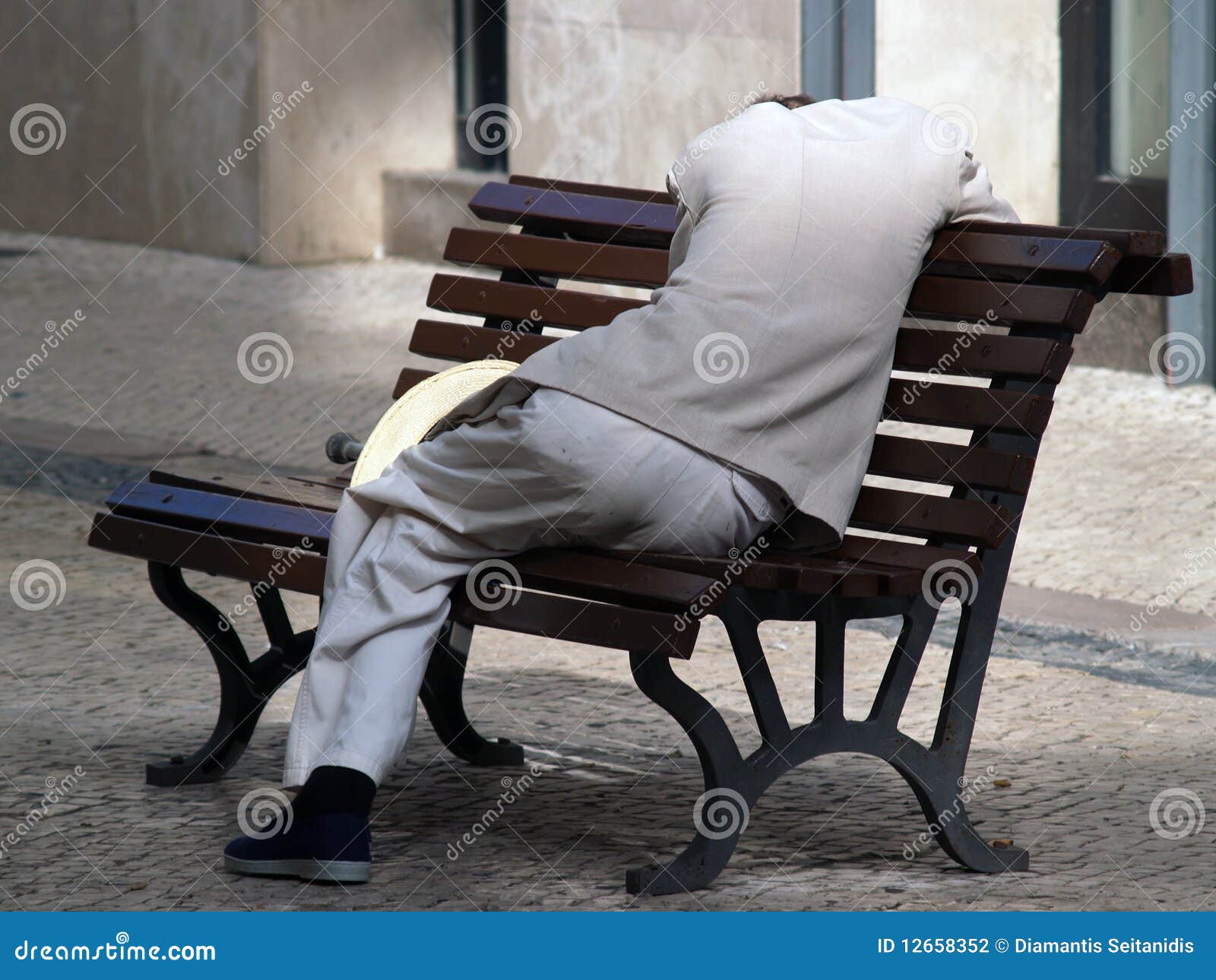 Man resting stock photo. Image of bench, square, human - 12658352