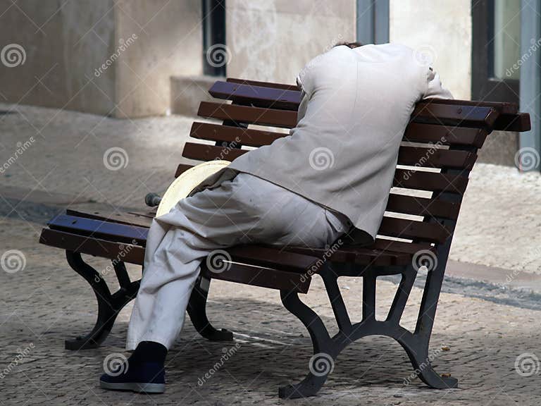 Man resting stock photo. Image of bench, square, human - 12658352