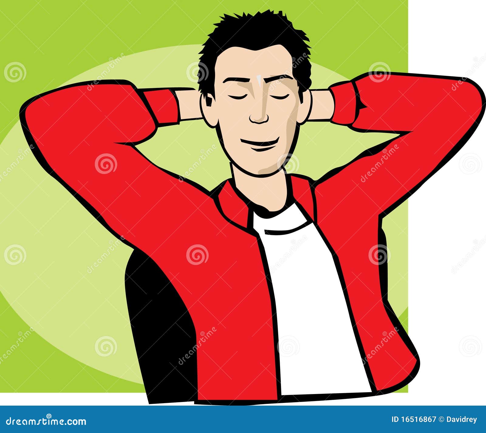Man resting stock vector. Illustration of tired, cartoon - 16516867