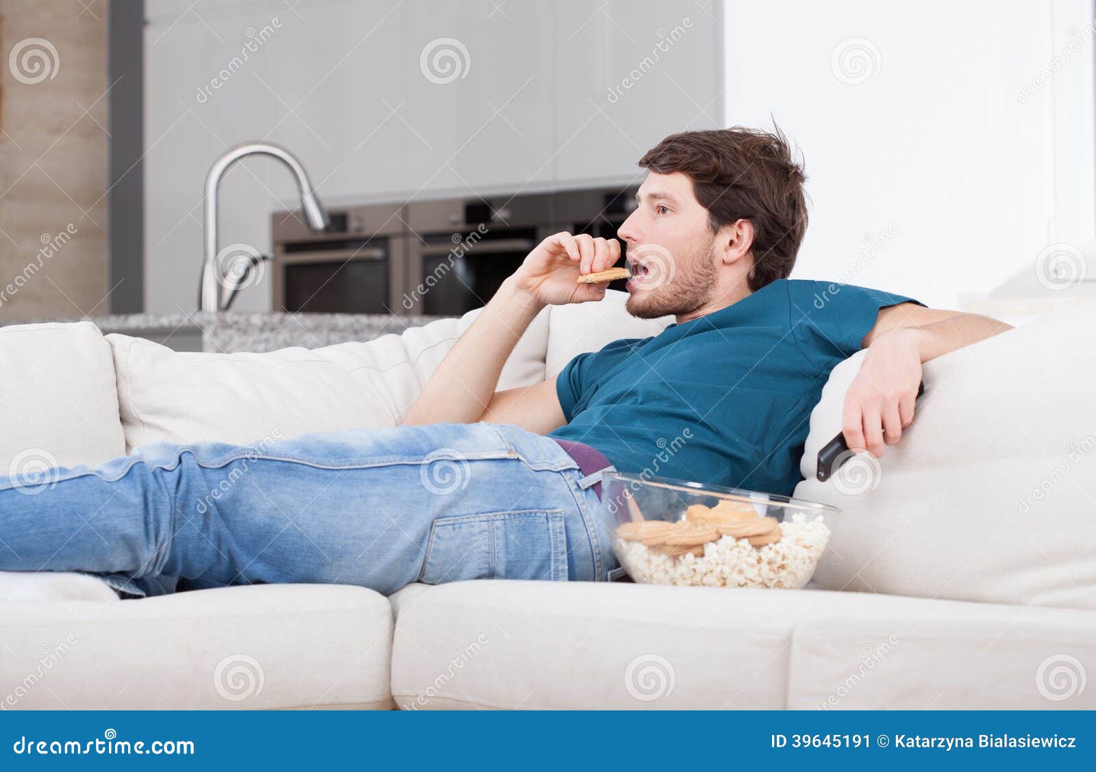 Man resting at home stock image. Image of interior, loneliness - 39645191