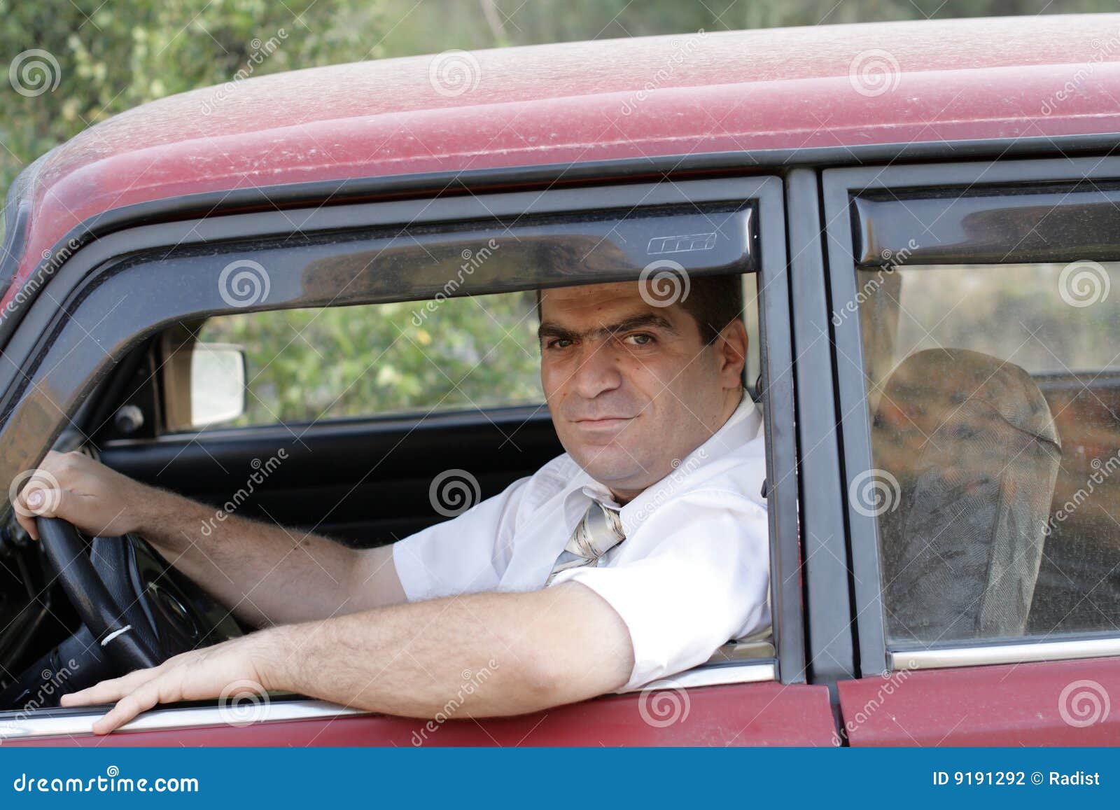 Man in retro car stock photo. Image of driver, human, traditional - 9191292
