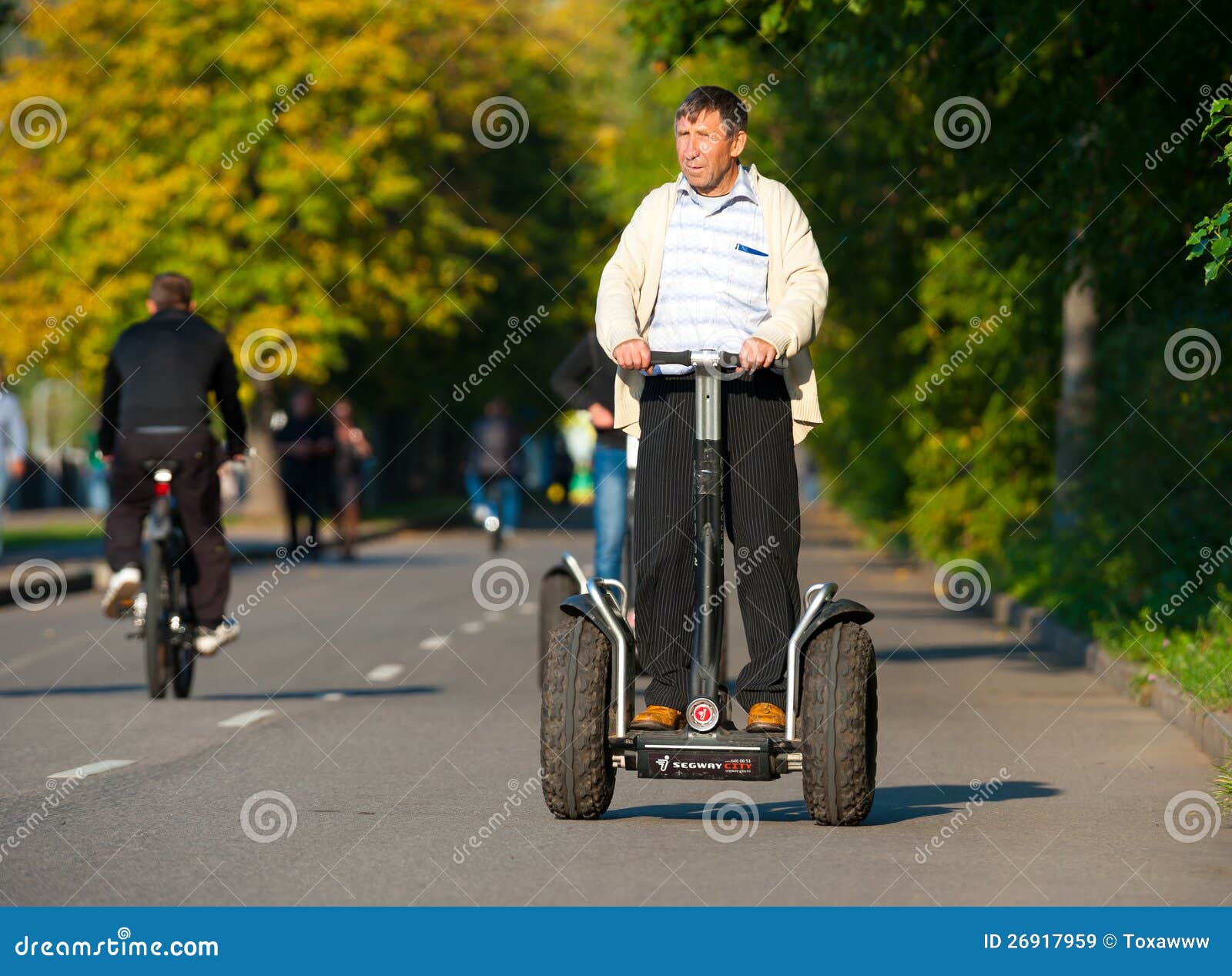 Man rides Segway editorial stock image. Image of modern - 26917959