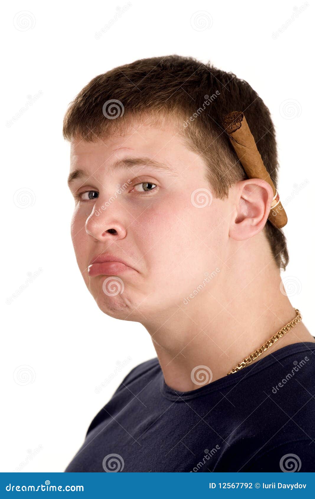 Man with a Ridiculous Face and with a Cigarette Stock Photo - Image of ...