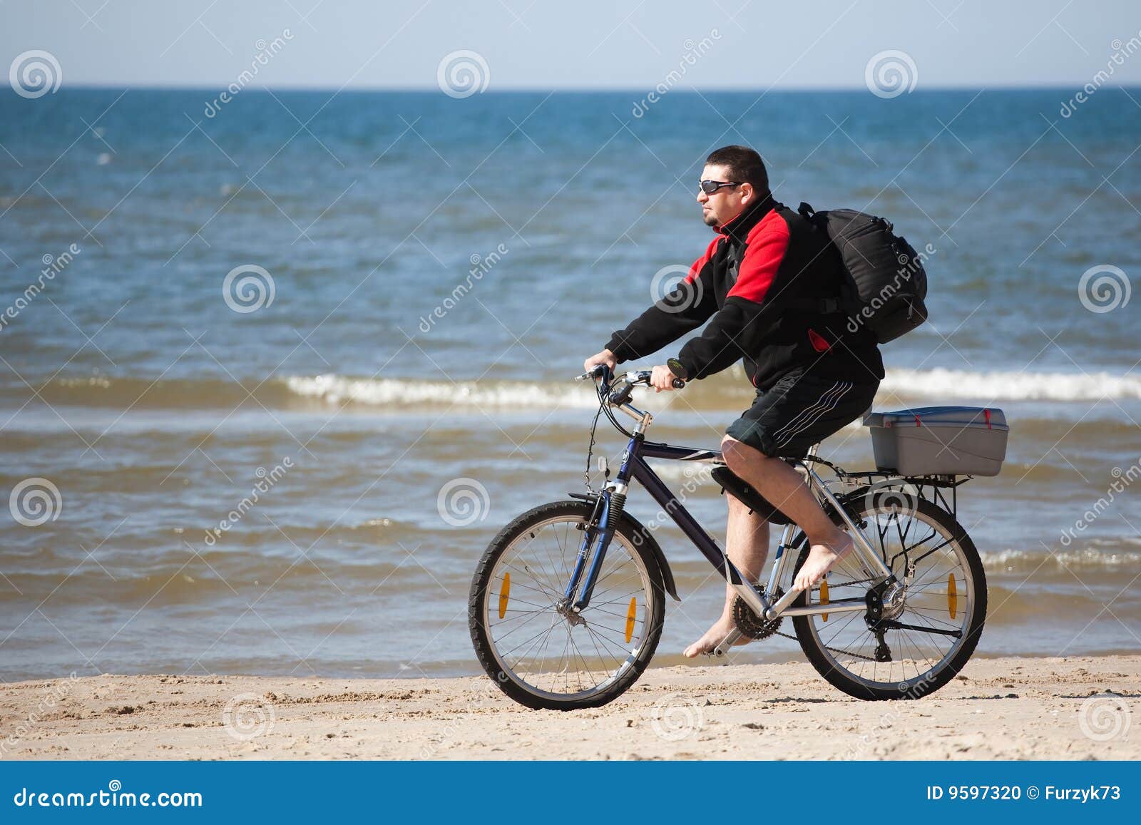 Man riding a bike stock photo. Image of relaxation, journey - 9597320