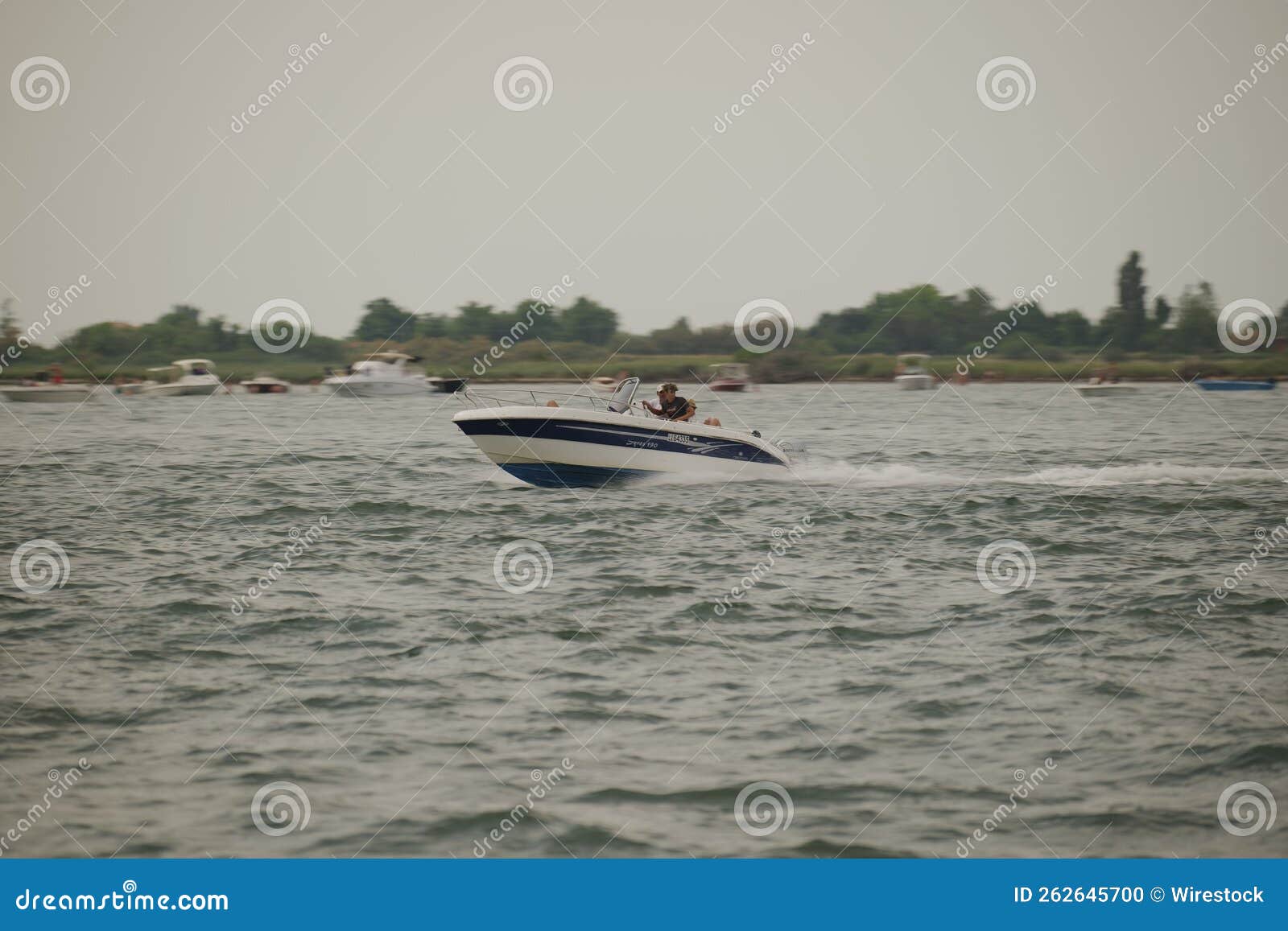 Man Riding a Boat in Venetian Lagoon Editorial Image - Image of riding ...