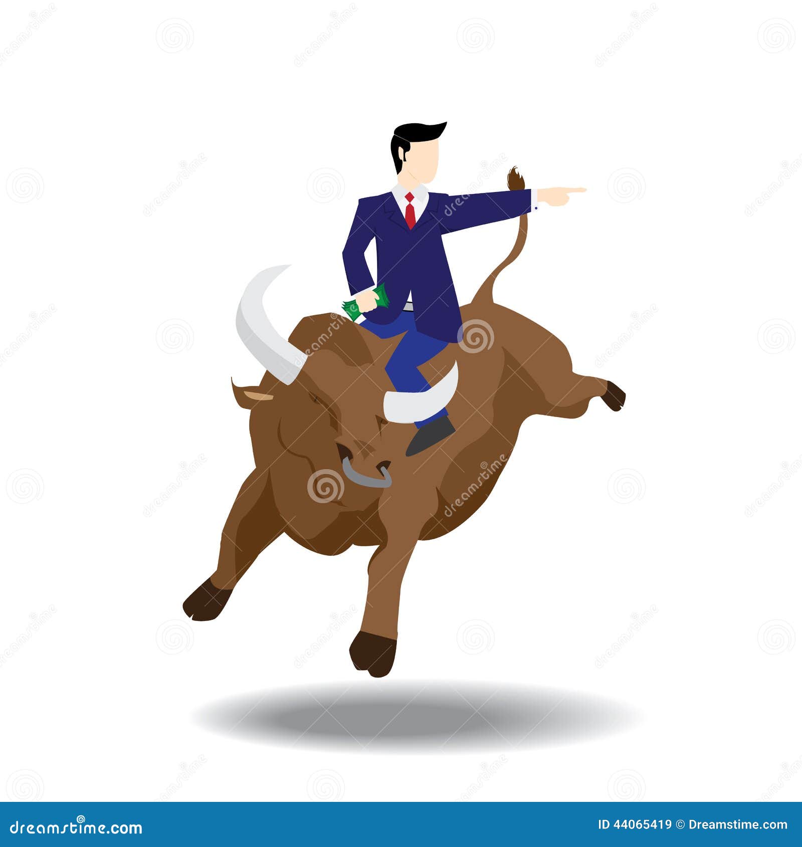 Man riding bull stock vector. Illustration of business - 44065419