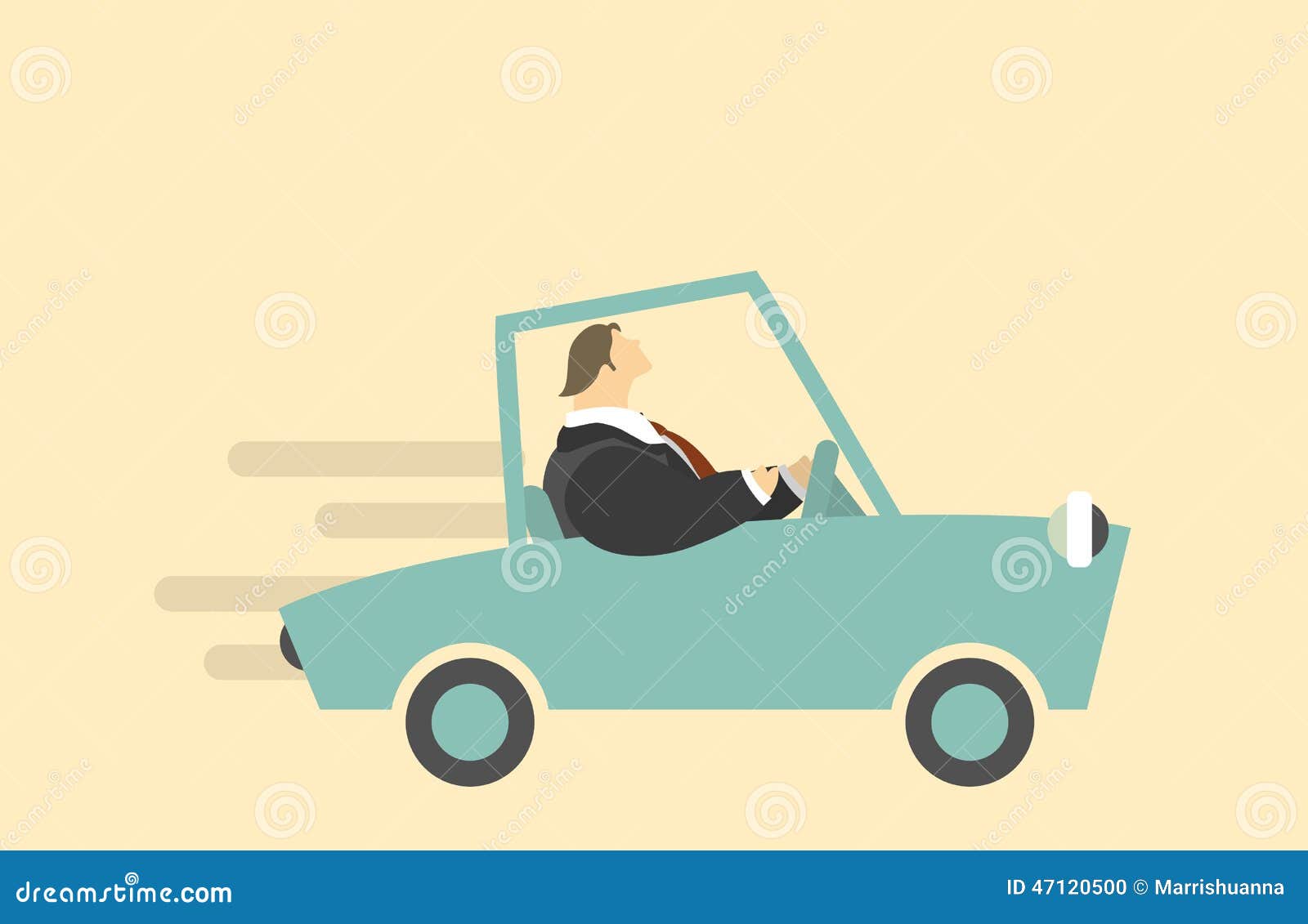 Man riding in a car stock vector. Illustration of face - 47120500