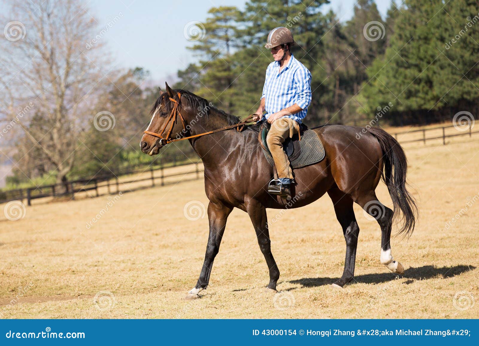 Man Riding Horse Stock Photo - Image: 43000154