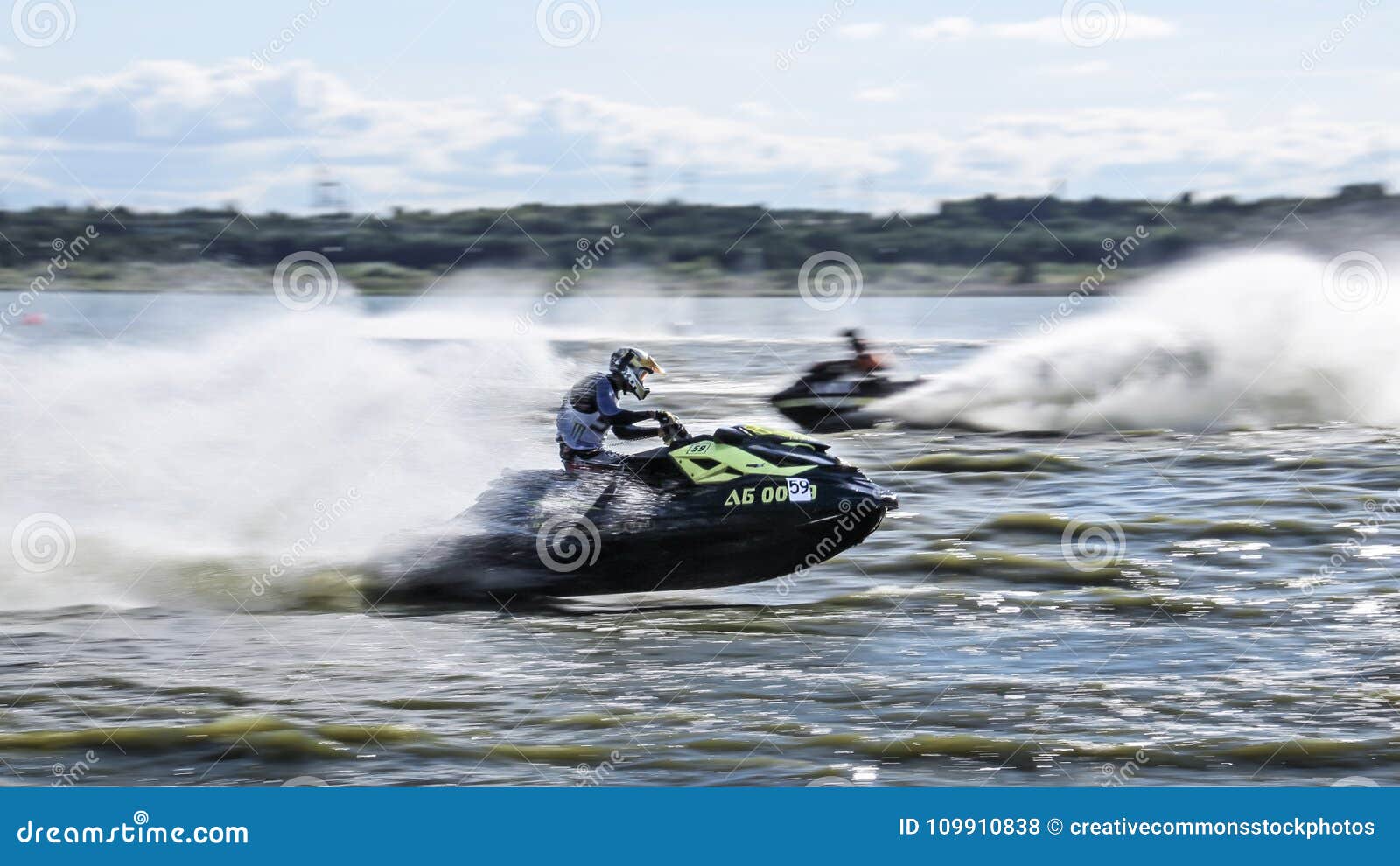 Man Riding Jet Ski Picture. Image: 109910838