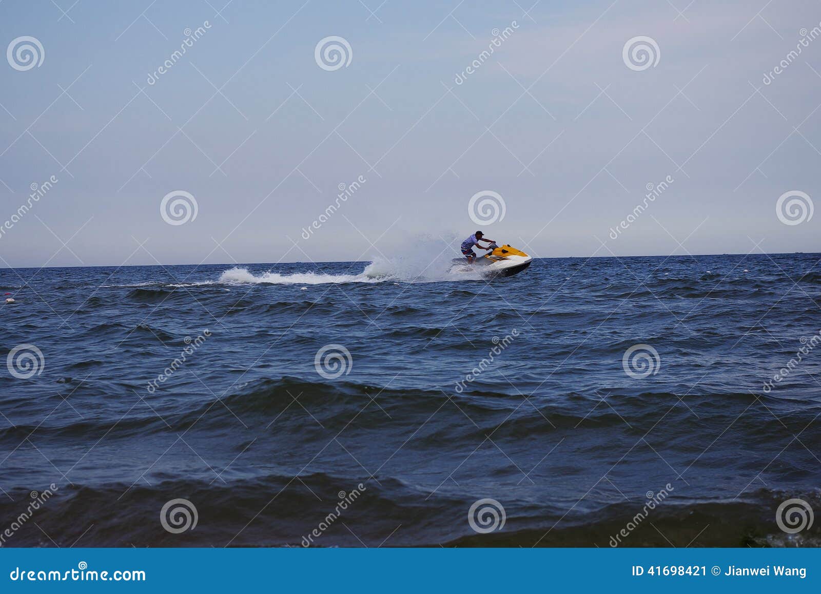 A man riding a motorboat stock image. Image of motorboat - 41698421