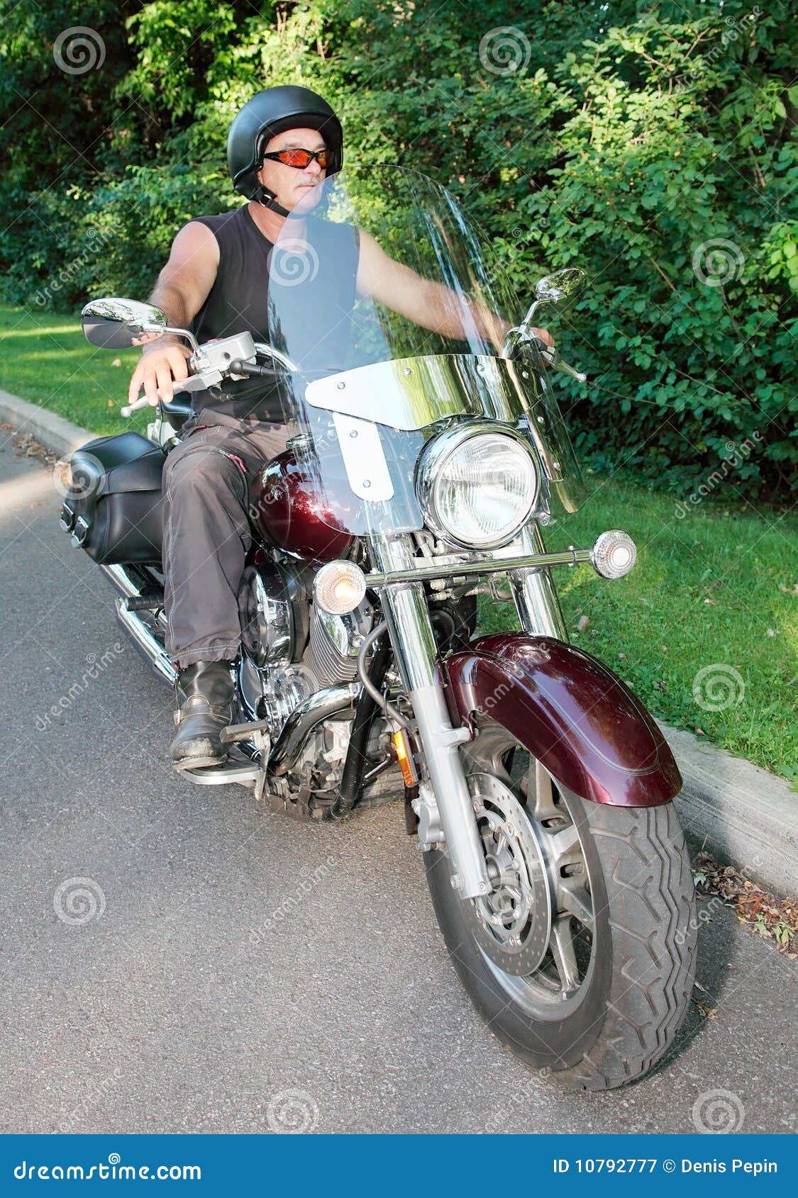 Man Riding Motorcycle stock image. Image of male, person - 10792777
