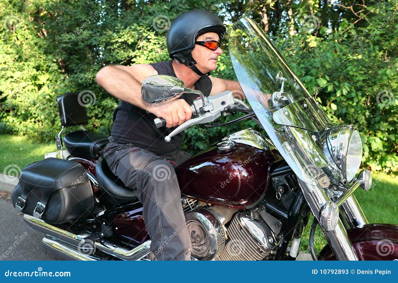 Man Riding Motorcycle stock image. Image of bike, outdoor - 10792893