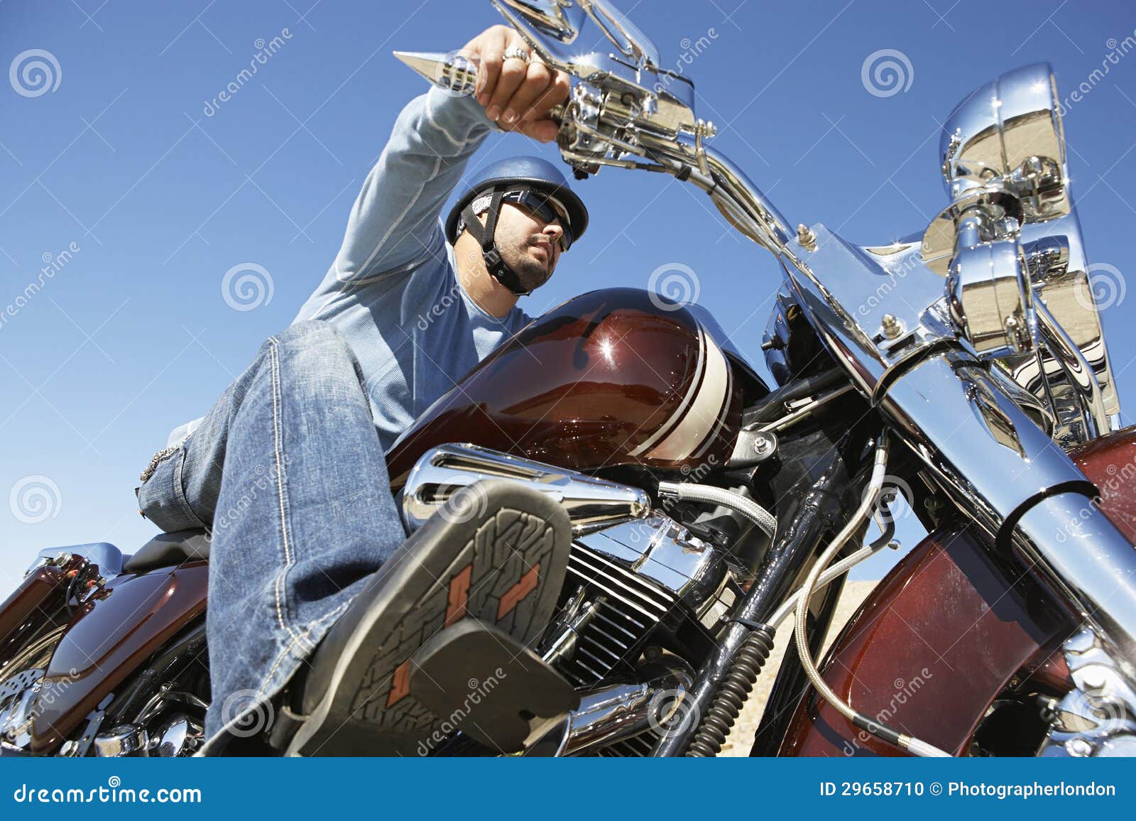 Man Riding Motorcycle stock photo. Image of outdoors - 29658710