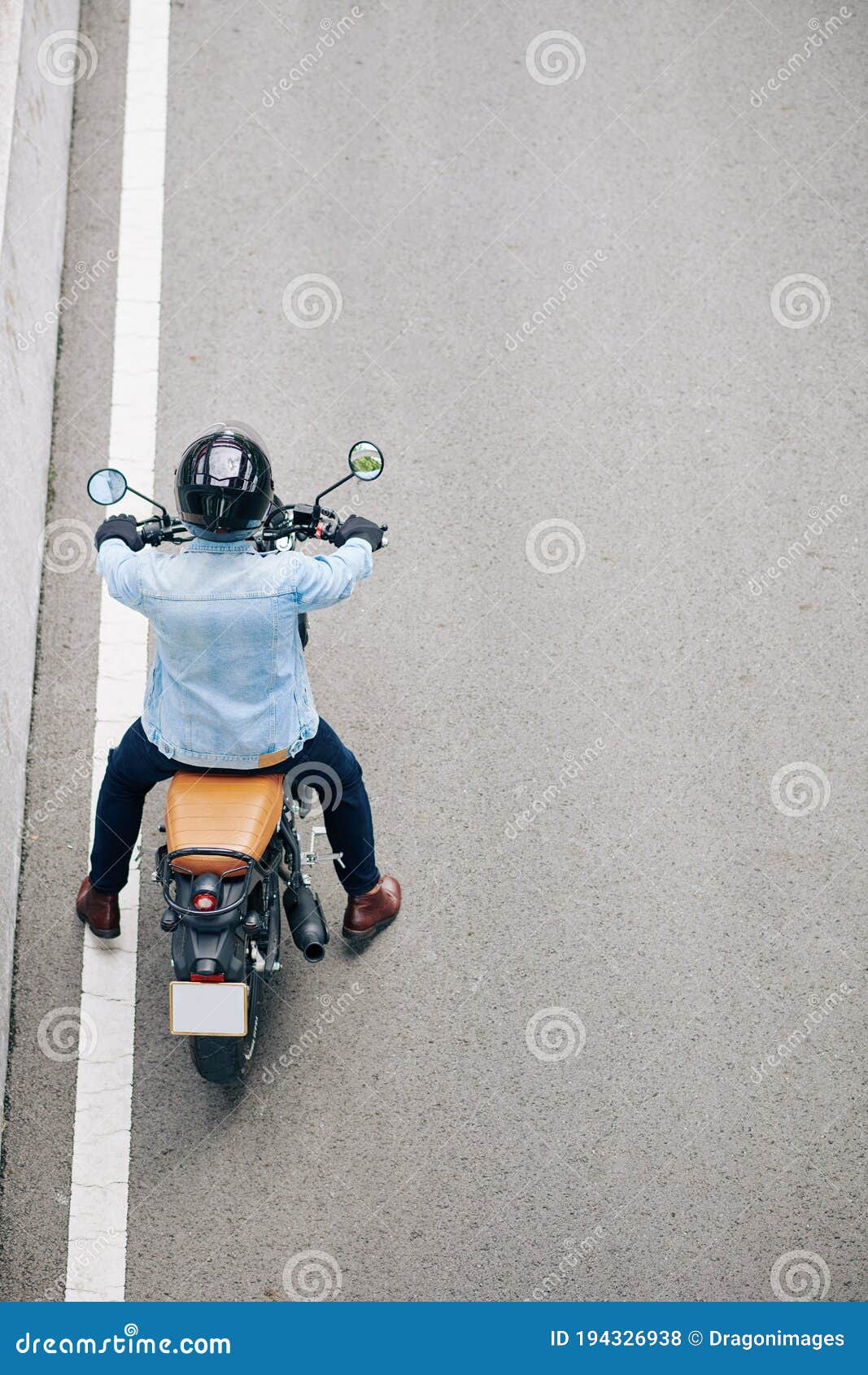 Man riding on motorcycle stock photo. Image of outdoors - 194326938