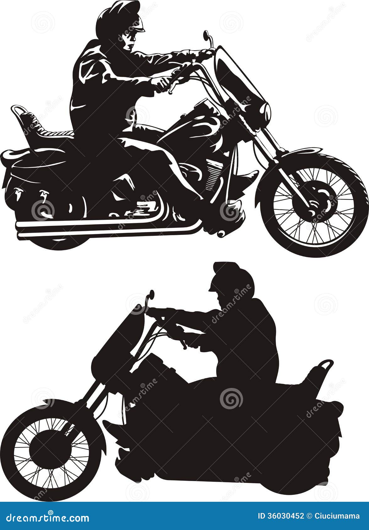 Man riding a motorcycle stock vector. Illustration of leisure - 36030452