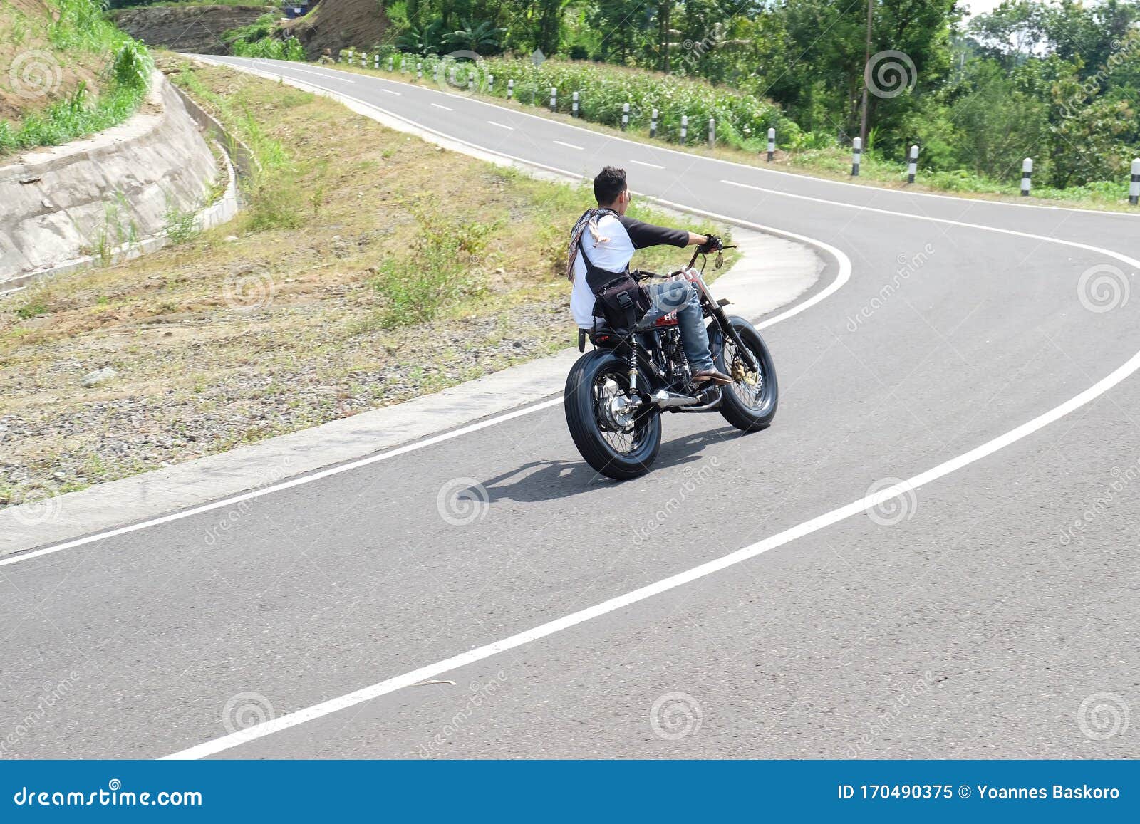 Man Riding a Motorcycle on the Highway Stock Image - Image of motorway ...