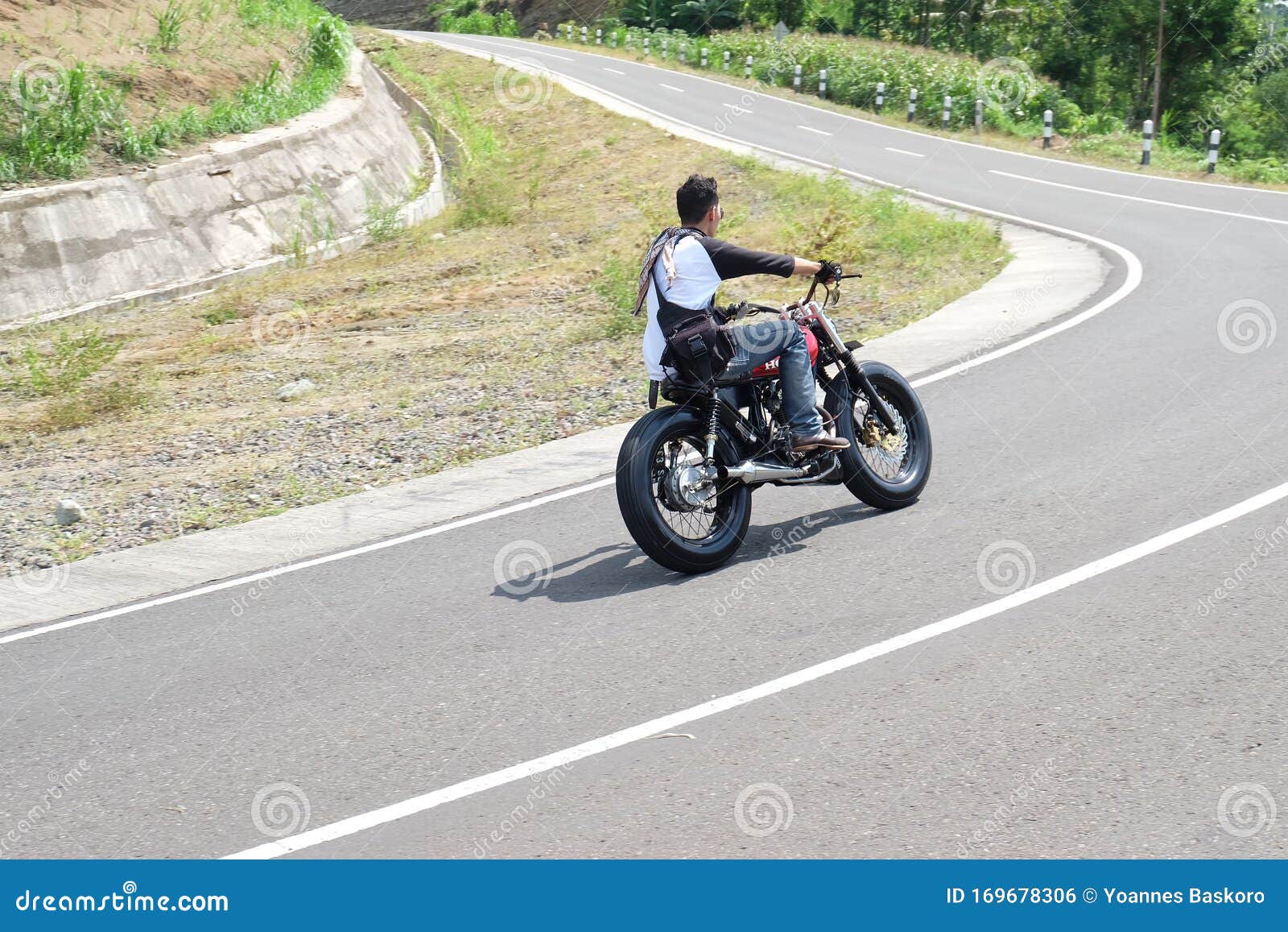 Man Riding a Motorcycle on the Highway Stock Photo - Image of rider ...