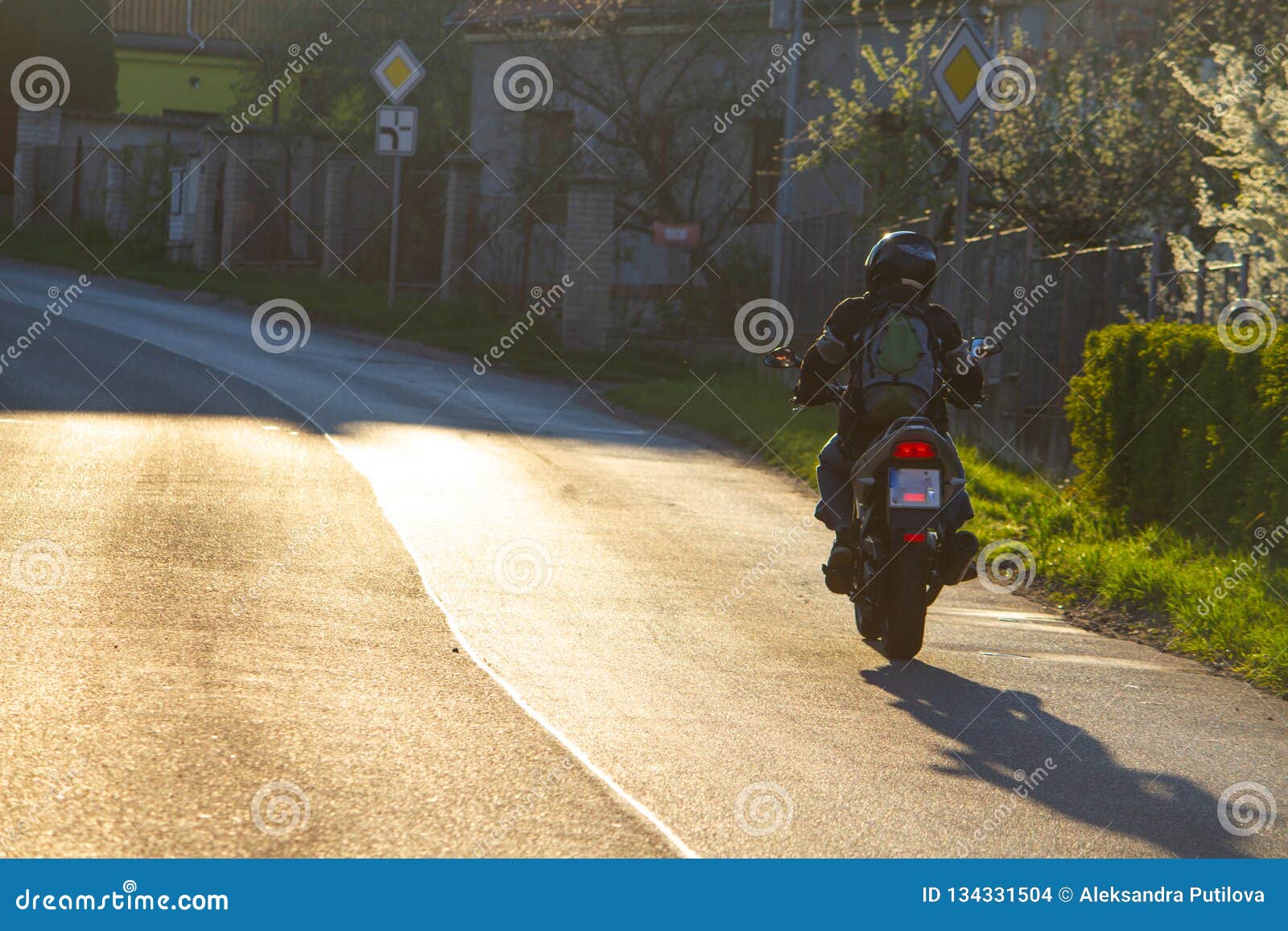 Man Riding a Motorcycle on the Way Stock Photo - Image of motion, rider ...