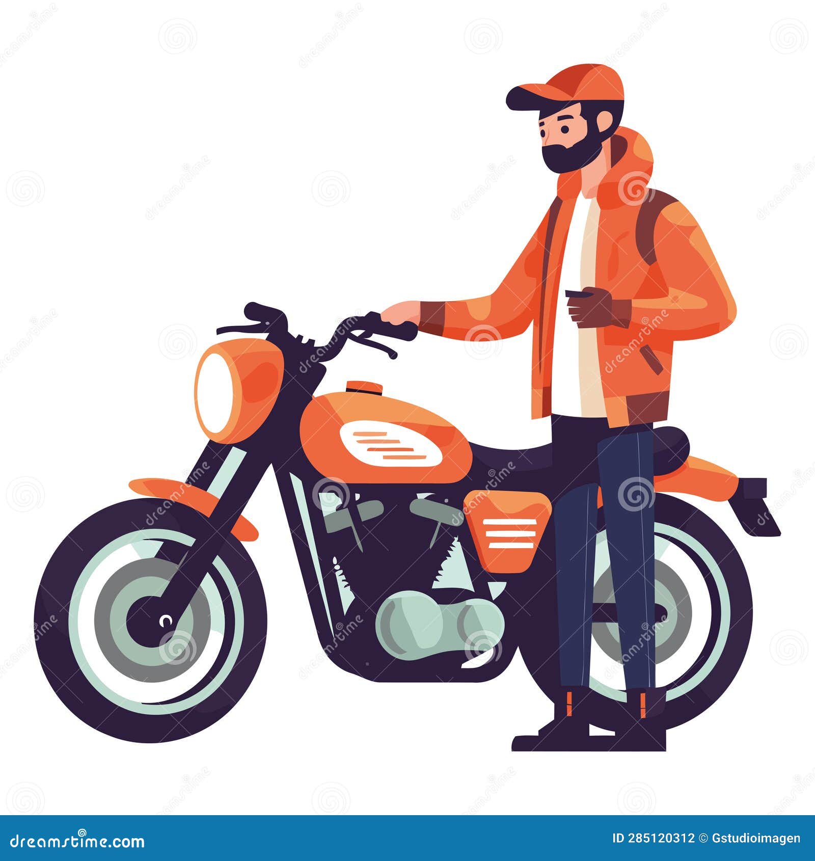 Man Riding Motorcycles of Freedom and Adventure Stock Vector ...