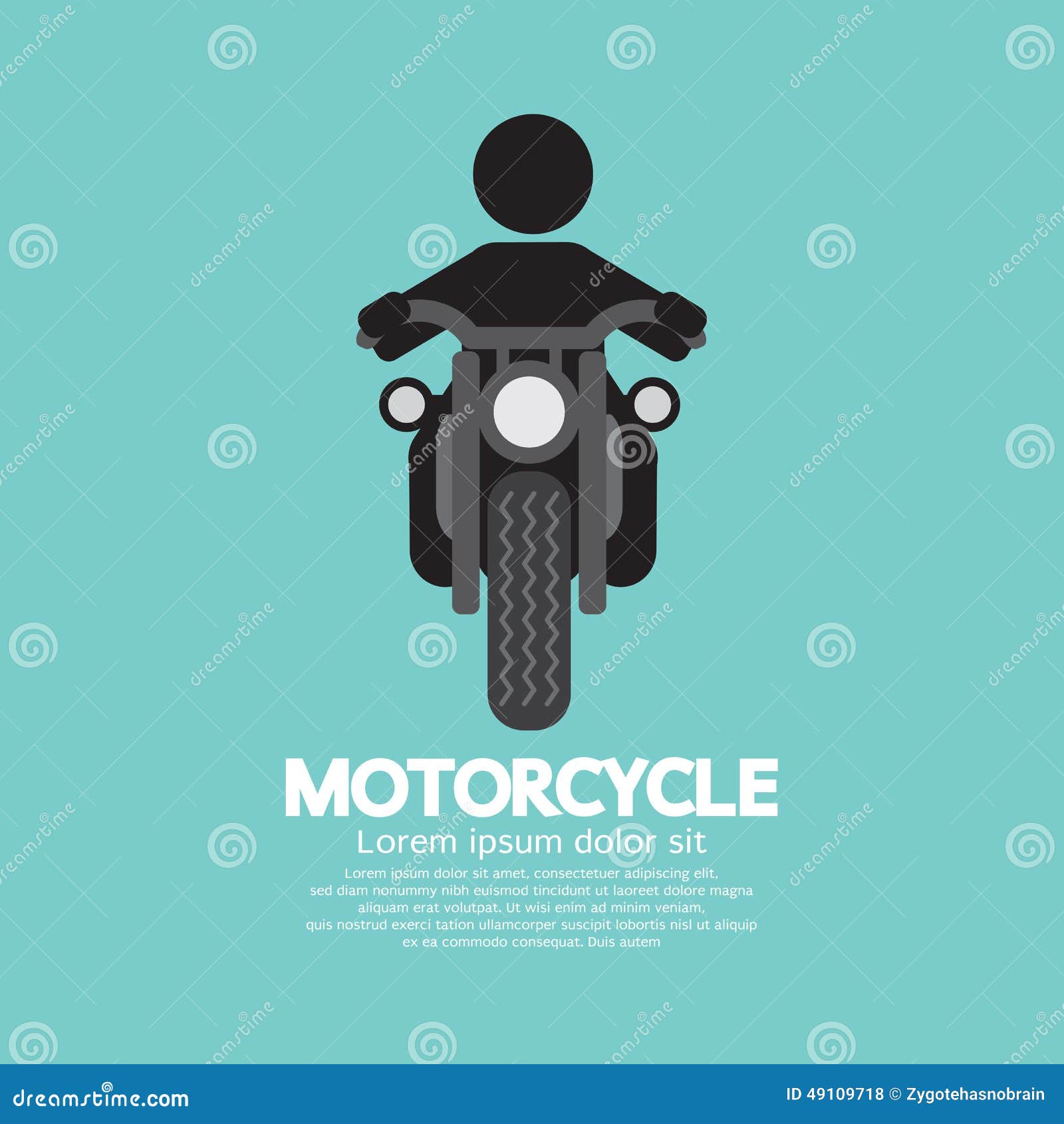 Man Riding a Motorcycles Symbol Stock Vector - Illustration of ...