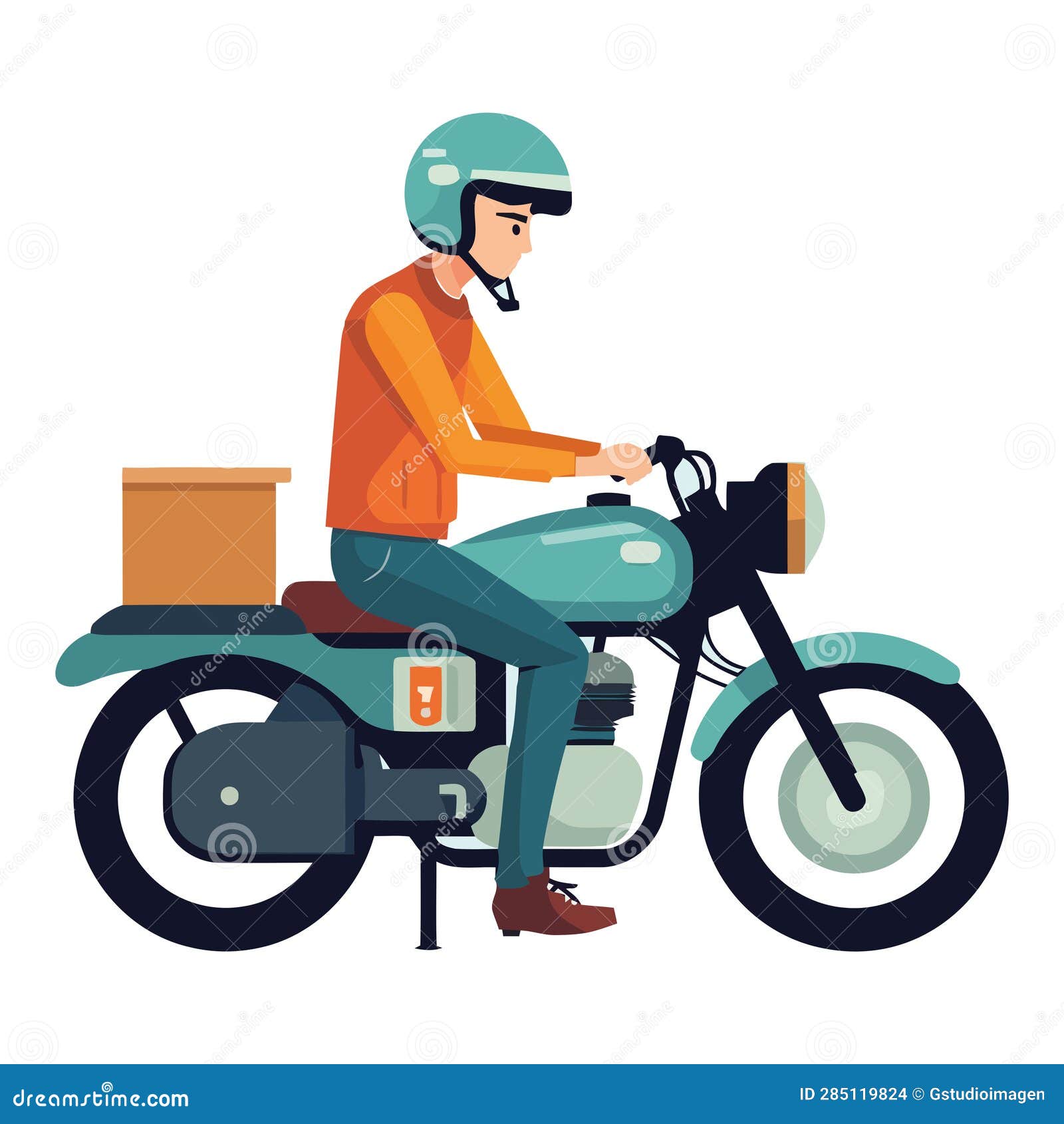 Man Riding Motorcycles Vector Stock Vector - Illustration of service ...