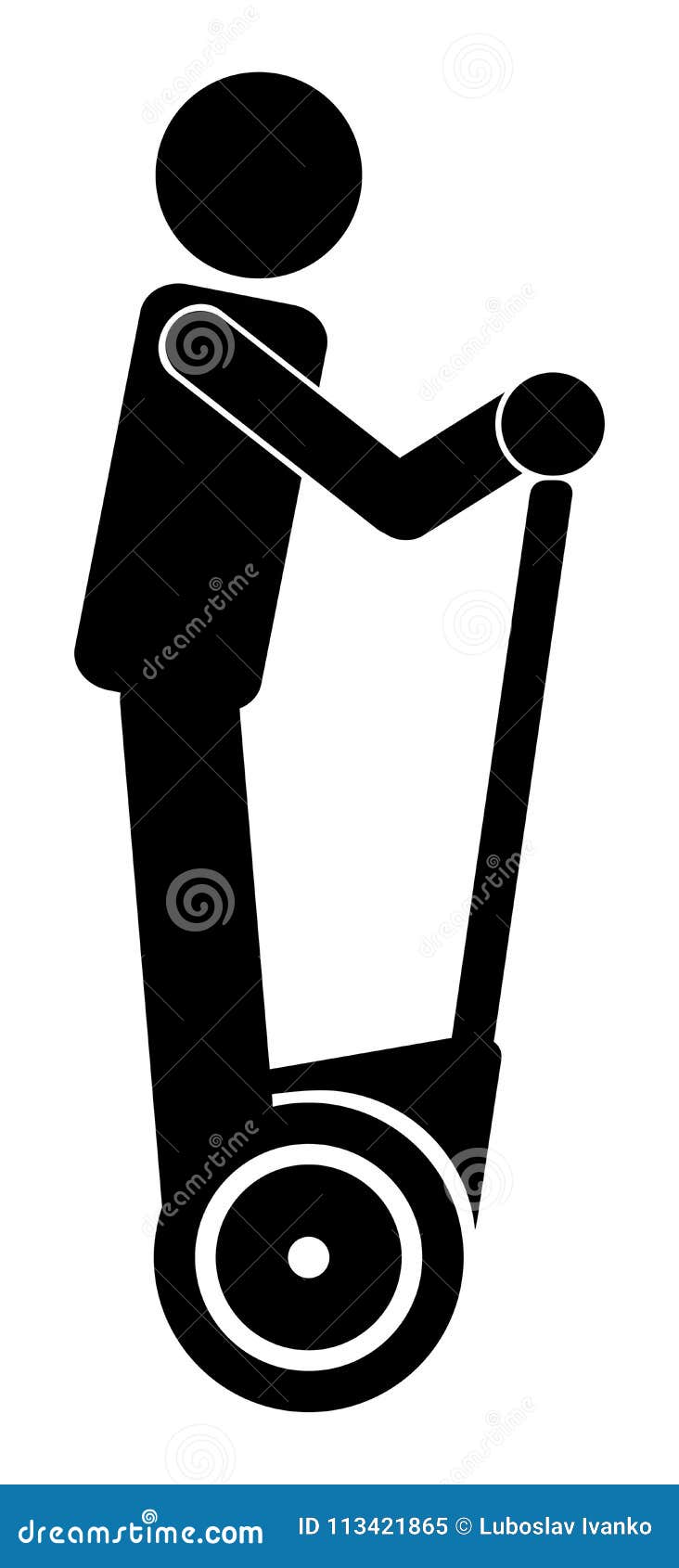 Man Riding Personal Mobility Device Stock Vector - Illustration of ...