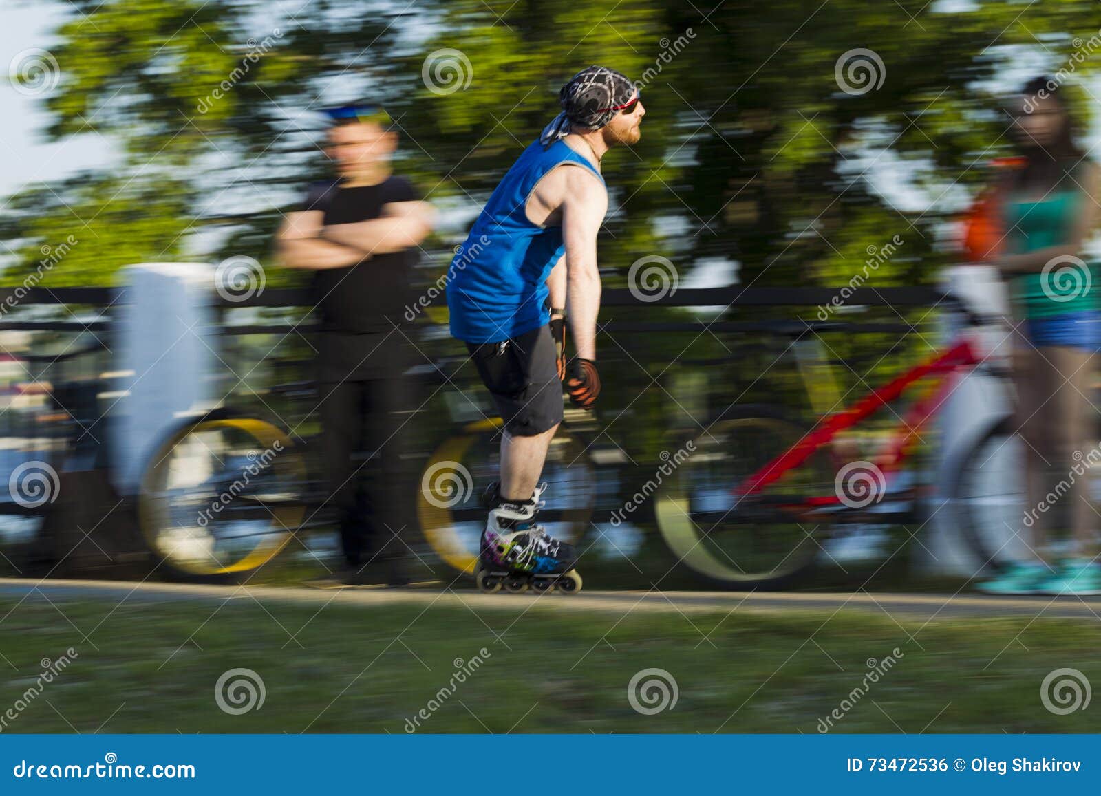 A Man Riding on Roller Skates in the City Stock Photo - Image of ...