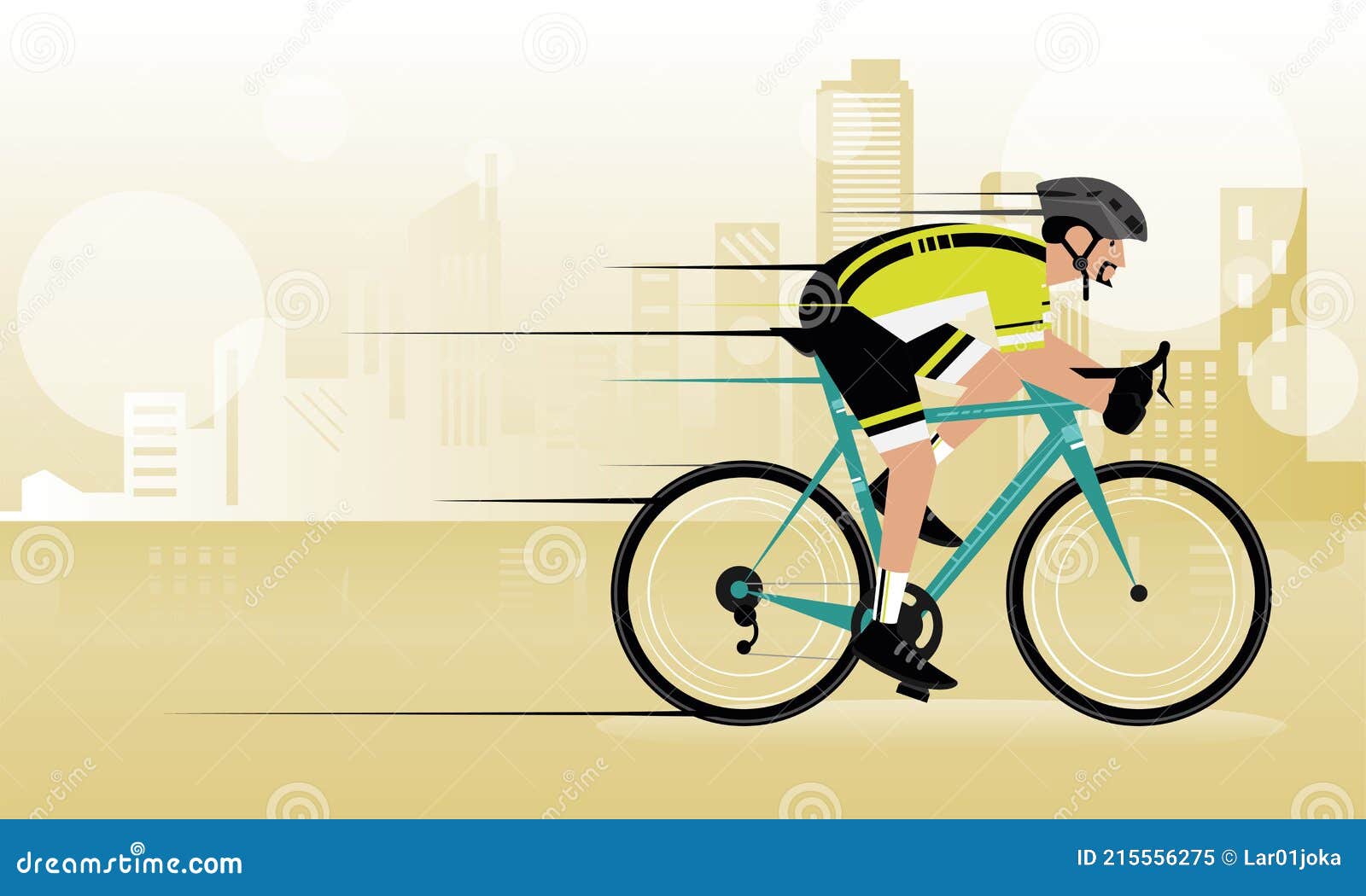 Man riding a route bicycle stock vector. Illustration of competition ...
