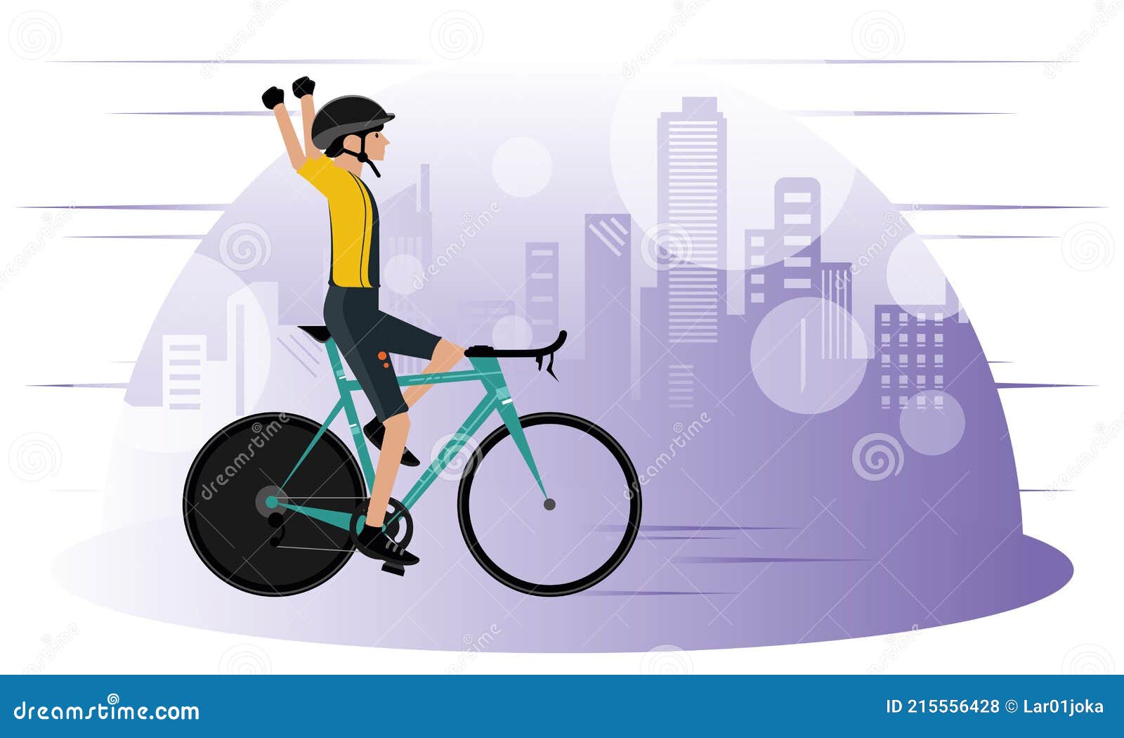 Man riding a route bicycle stock vector. Illustration of track - 215556428