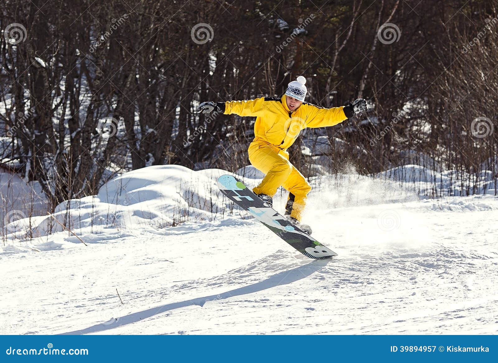 A man riding a snowboard stock image. Image of resort - 39894957