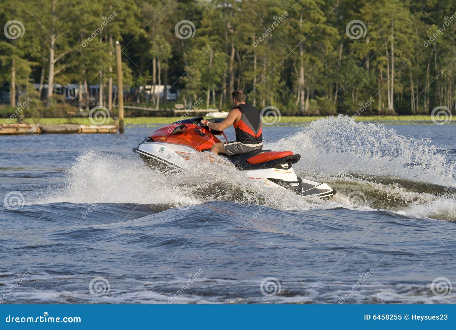Man Riding Wave Runner in a River Stock Image - Image of nautical ...
