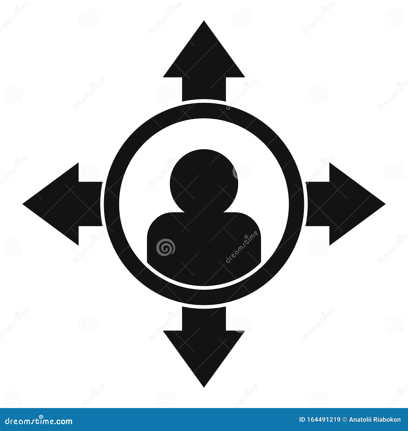 Man Right Decision Icon, Simple Style Stock Vector - Illustration of ...