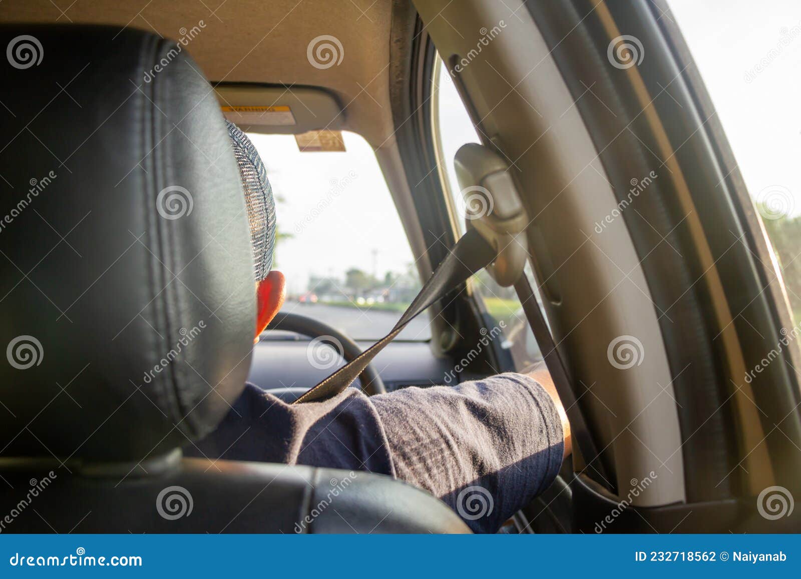 Man Right Hand Driving Car on the Road Stock Photo - Image of journey ...