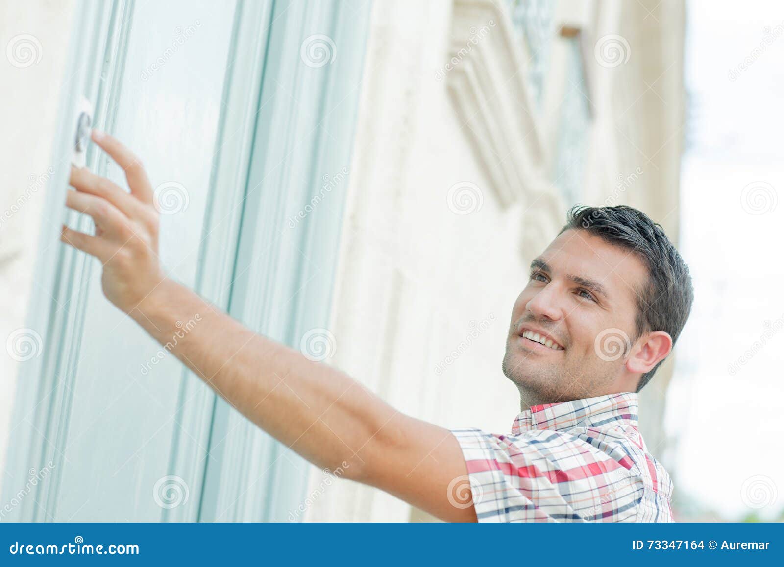 Man ringing at door stock photo. Image of access, hand - 73347164