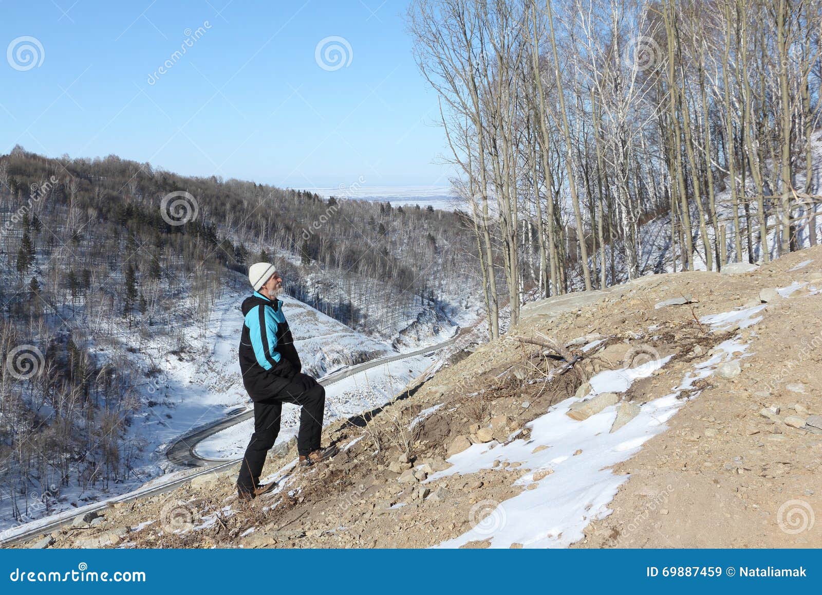 The man rising uphill stock image. Image of outdoors - 69887459