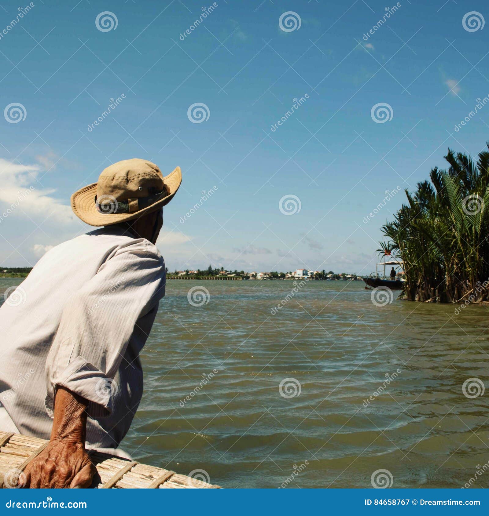 Man of river editorial photography. Image of small, forward - 84658767